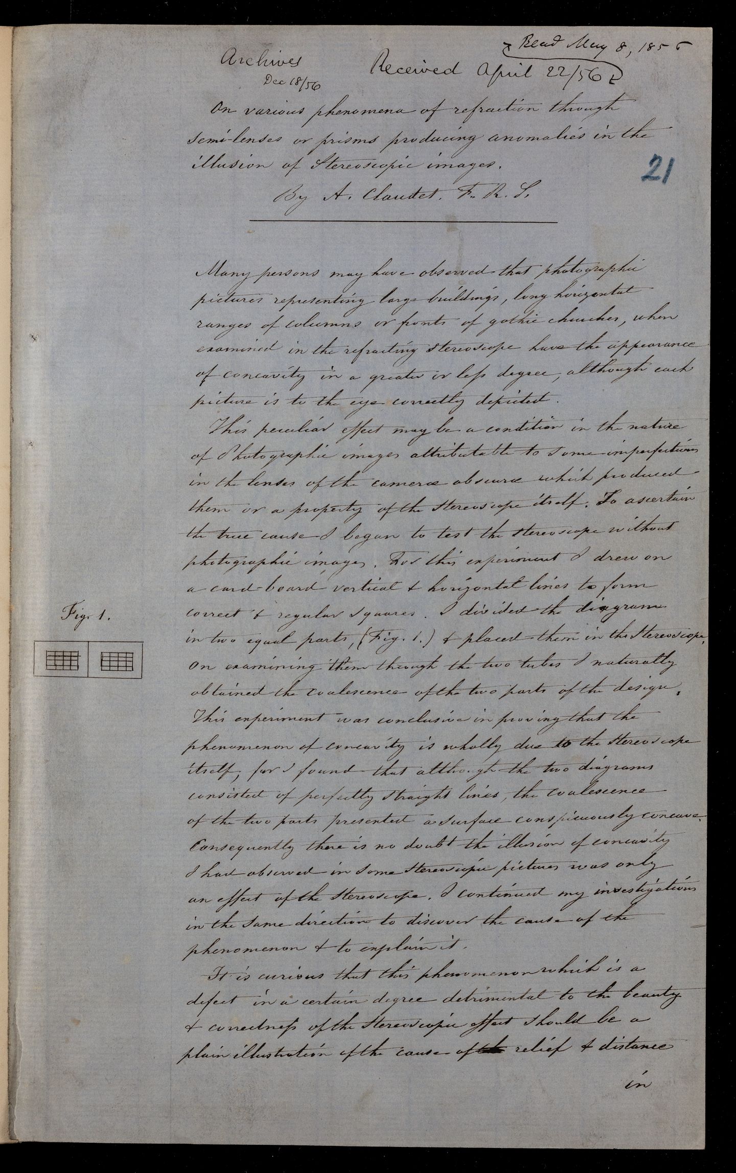 Unpublished paper, 'On various phenomena of refraction through semi ...