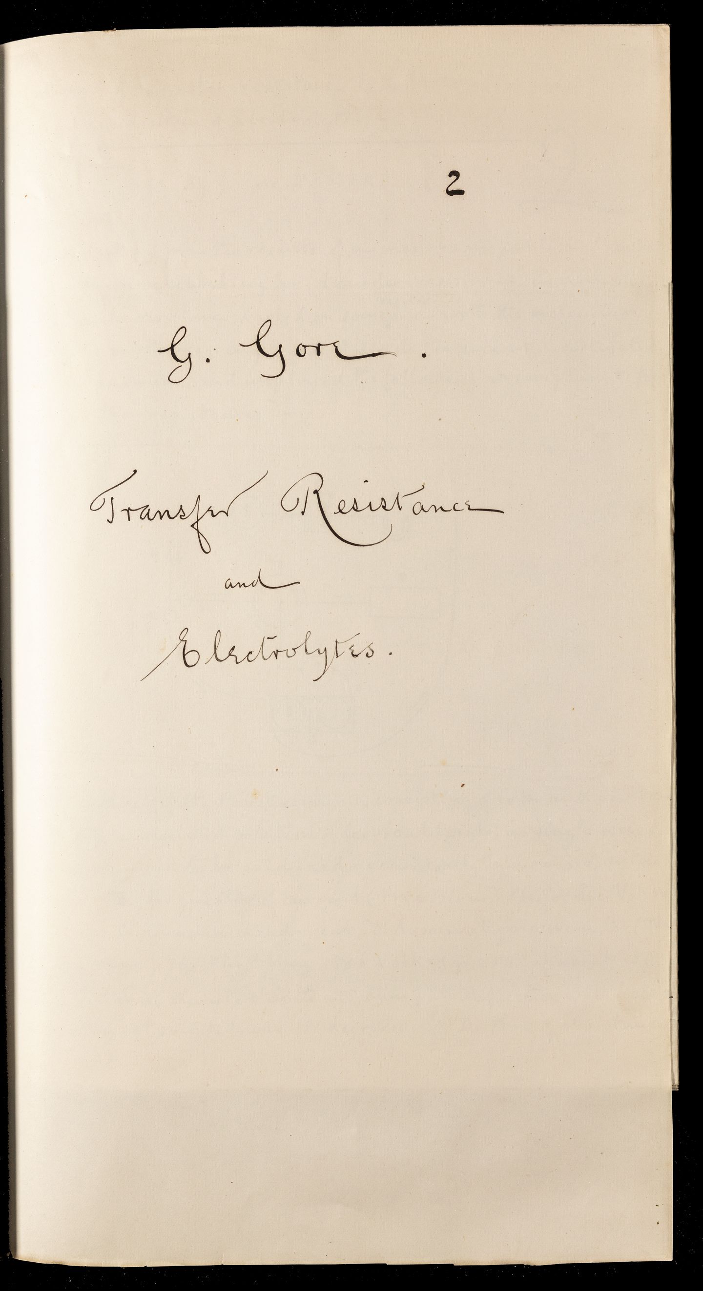 Unpublished paper, 'Relations of "transfer-resistance" to the molecular ...