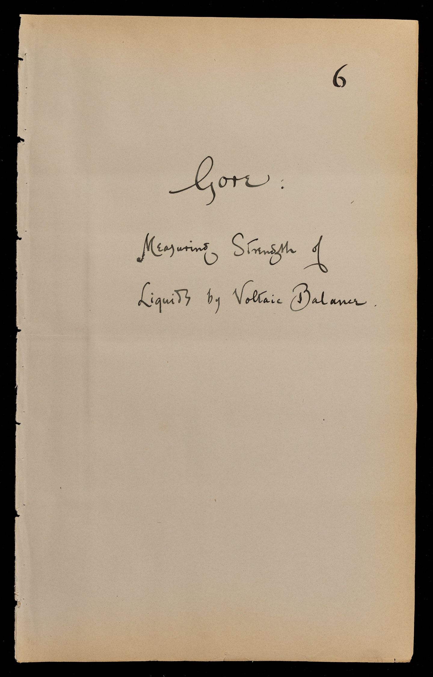 Unpublished paper, 'Determining the strength of liquids by means of the ...