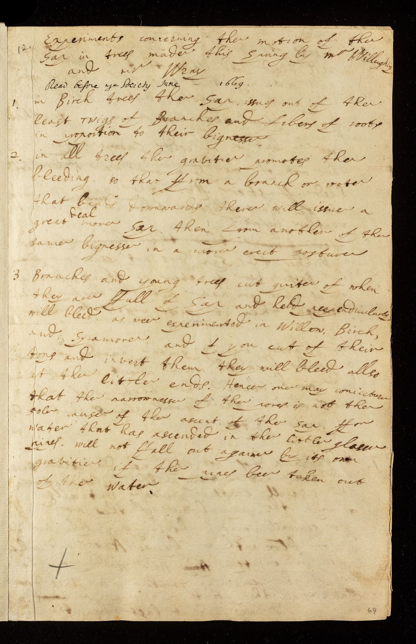 Paper, 'Experiments concerning the motion of the sap in trees made this ...