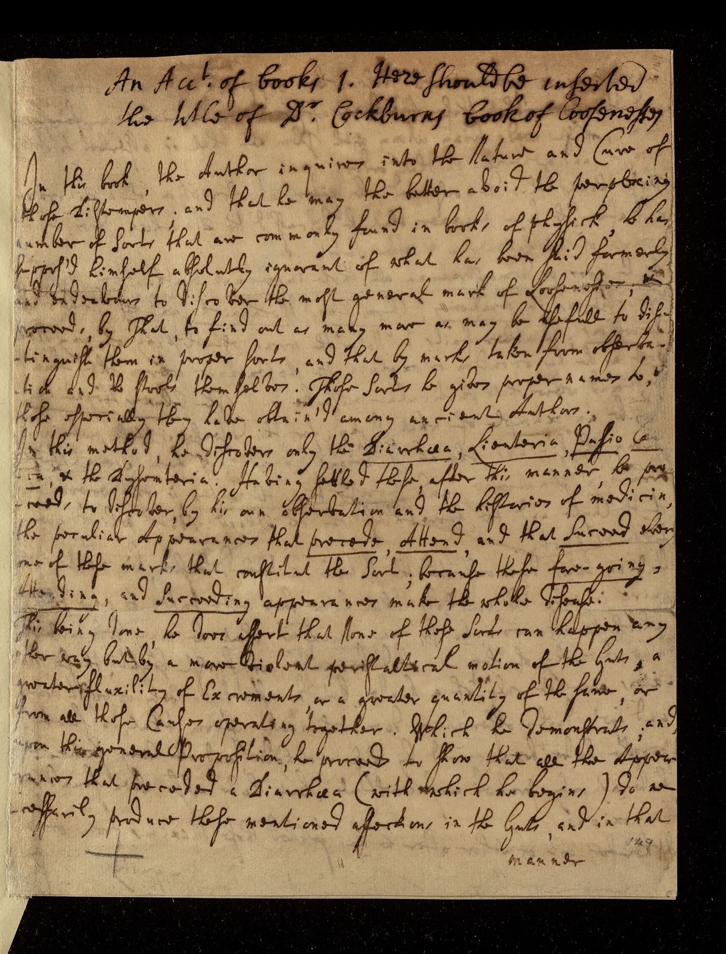 Paper, Account of the book 'The nature and causes of loosenesses ...