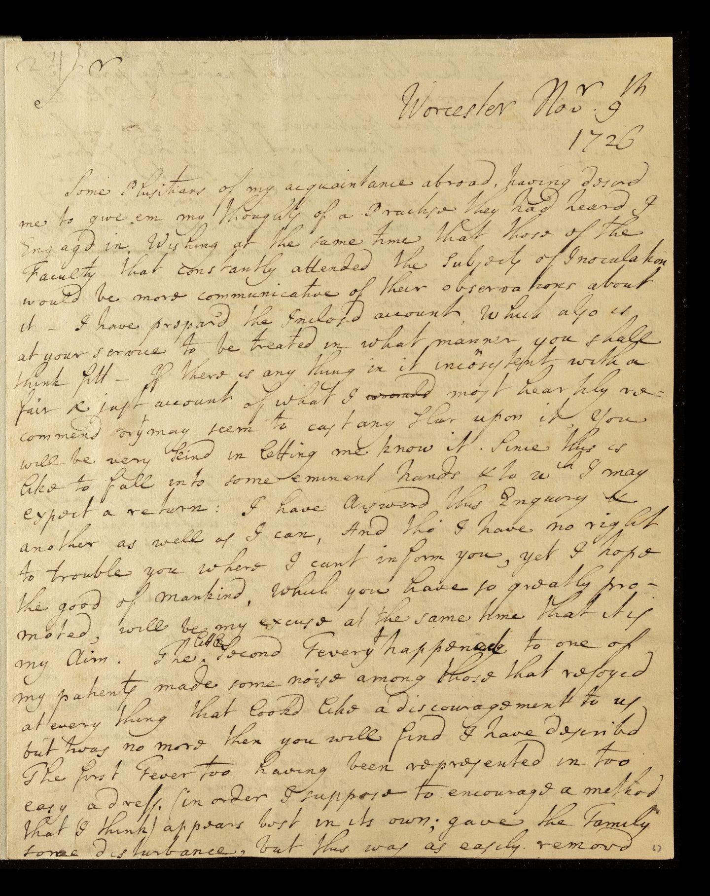 Letter, from R Beard to James Jurin | The Royal Society: Science in the ...