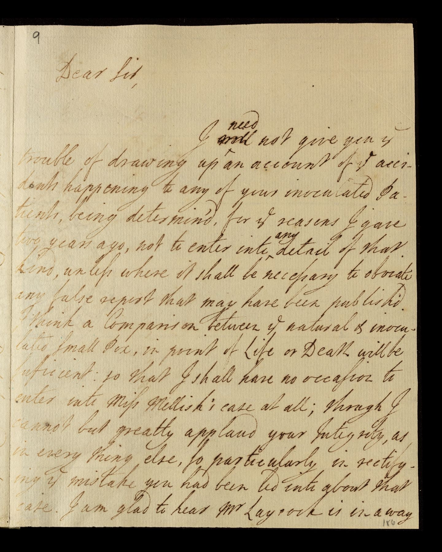 Letter, from James Jurin to Dr [Thomas] Nettleton | The Royal Society ...