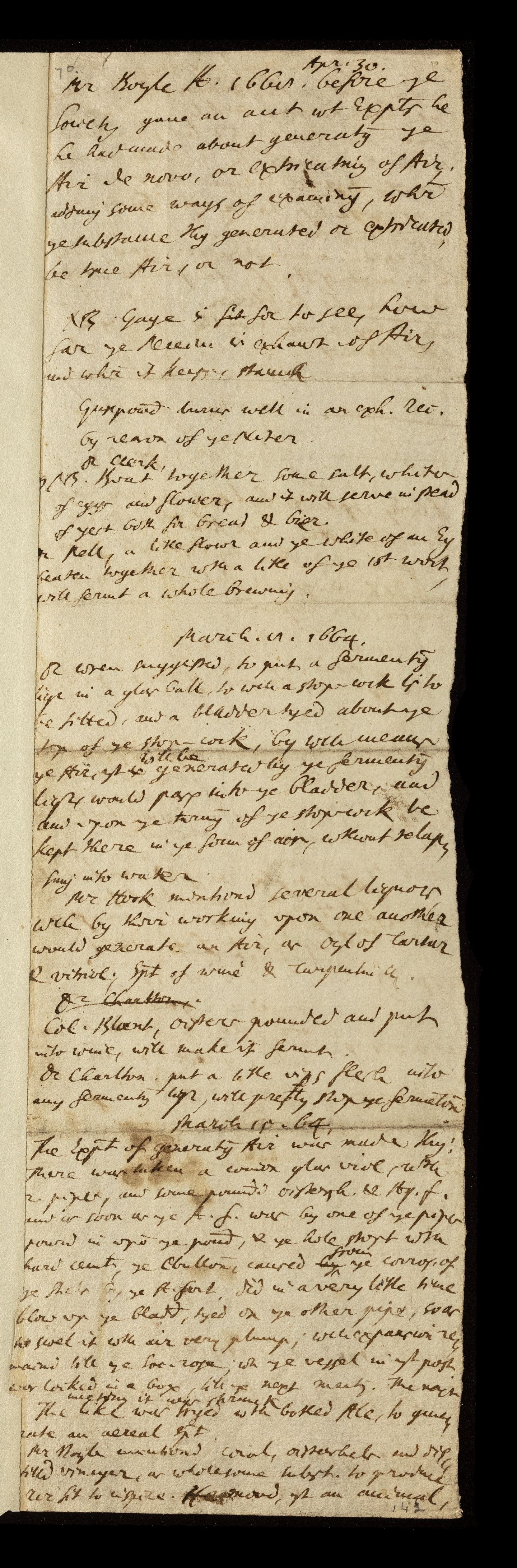 Account, 'An account of Mr. [Robert] Boyle's experiments on air' by ...