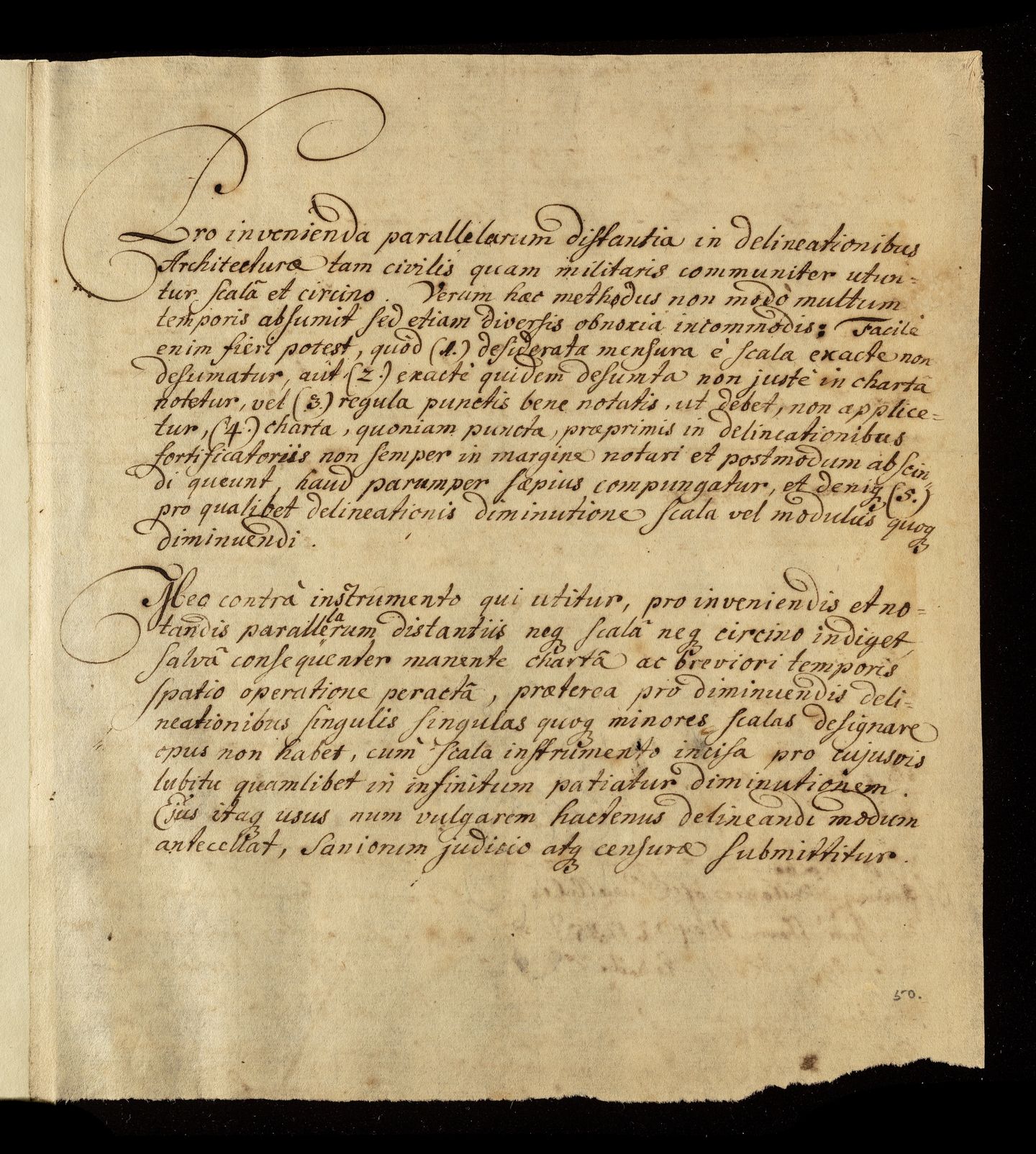 Paper, regarding an instrument for drawing parallel lines without a ...