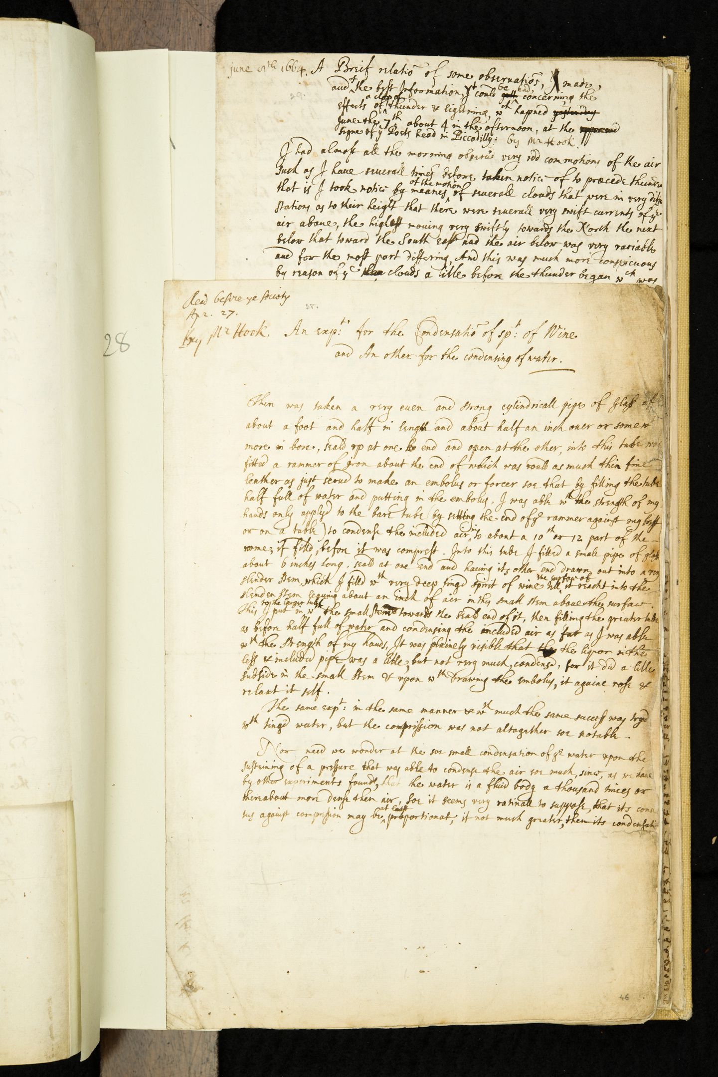 Paper, 'An experiment for the condensation of spirit: of wine and an ...