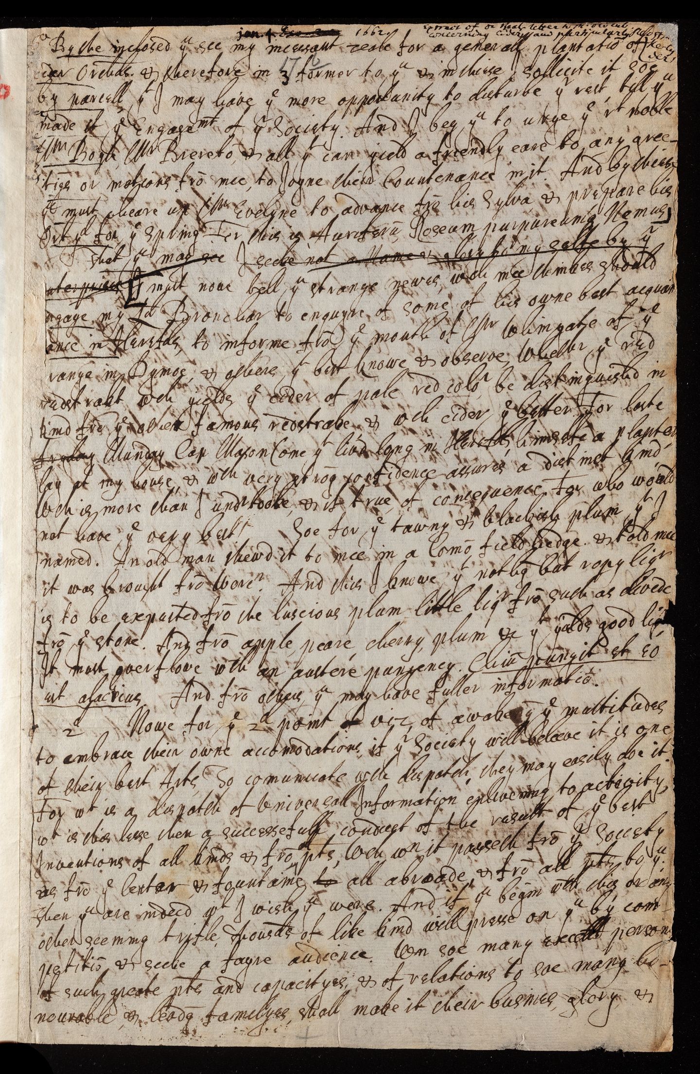 Extract of a letter, from John Beale to Henry Oldenburg | The Royal ...