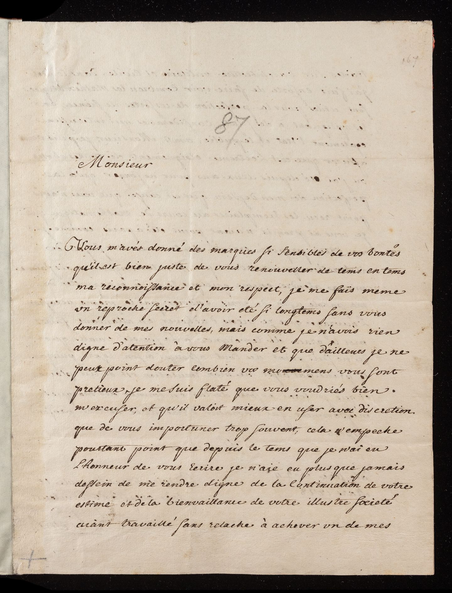 Letter, from Bernard Forest de Belidor to James Jurin, dated at La Fere ...