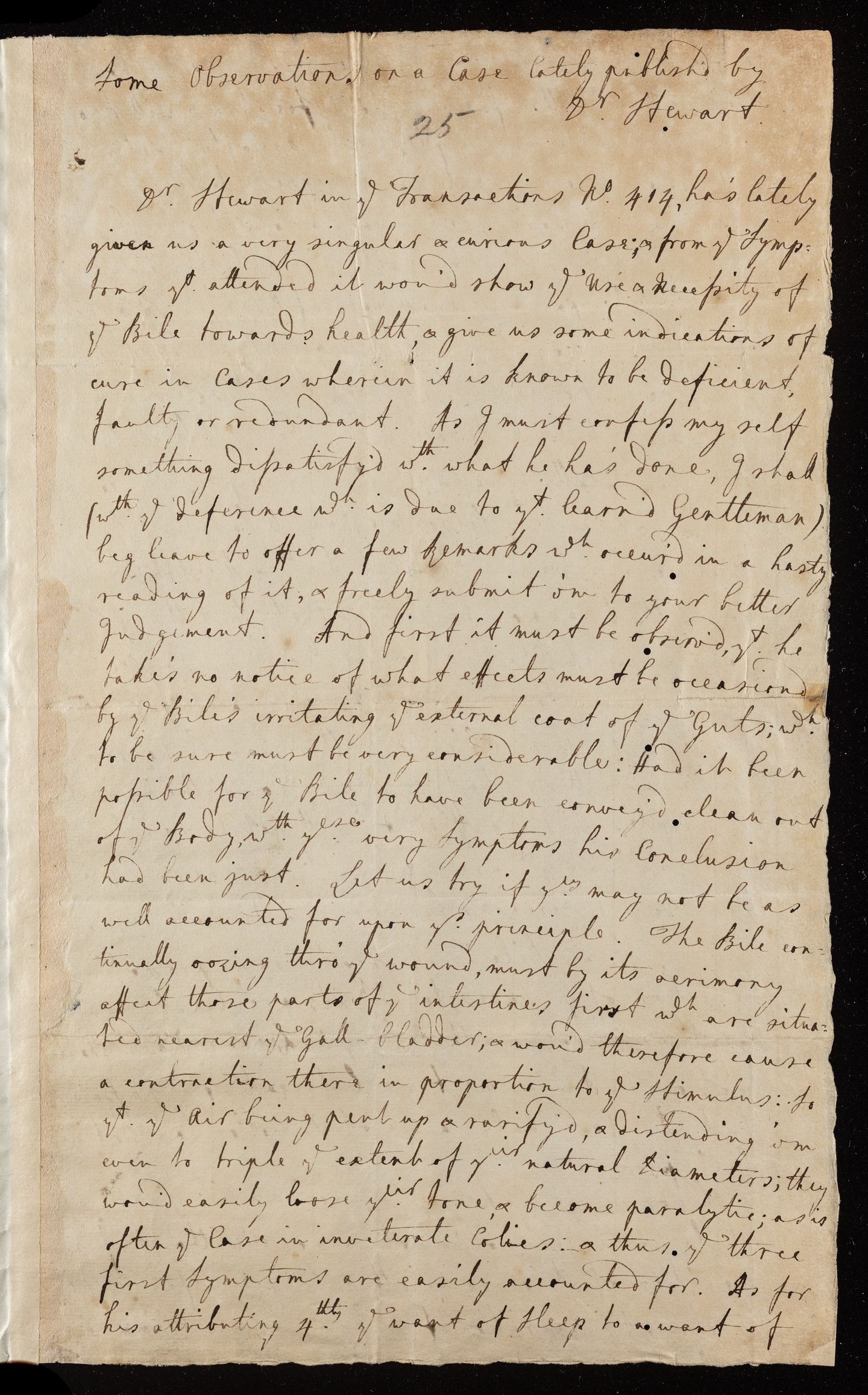 Letter, from Charles Balguy, to Cromwell Mortimer | The Royal Society ...