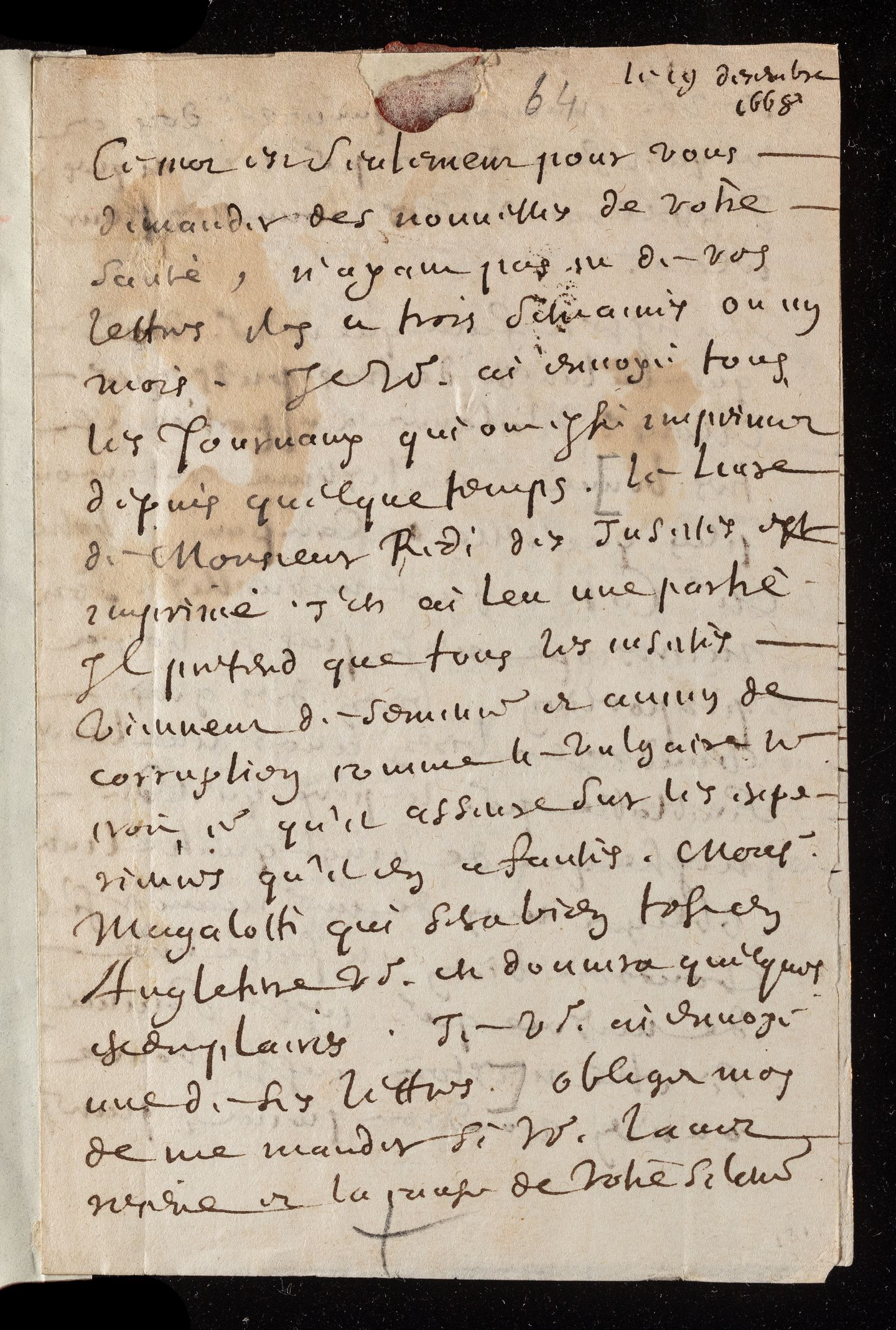 Letter, from Henry Justel to Henry Oldenburg | The Royal Society ...