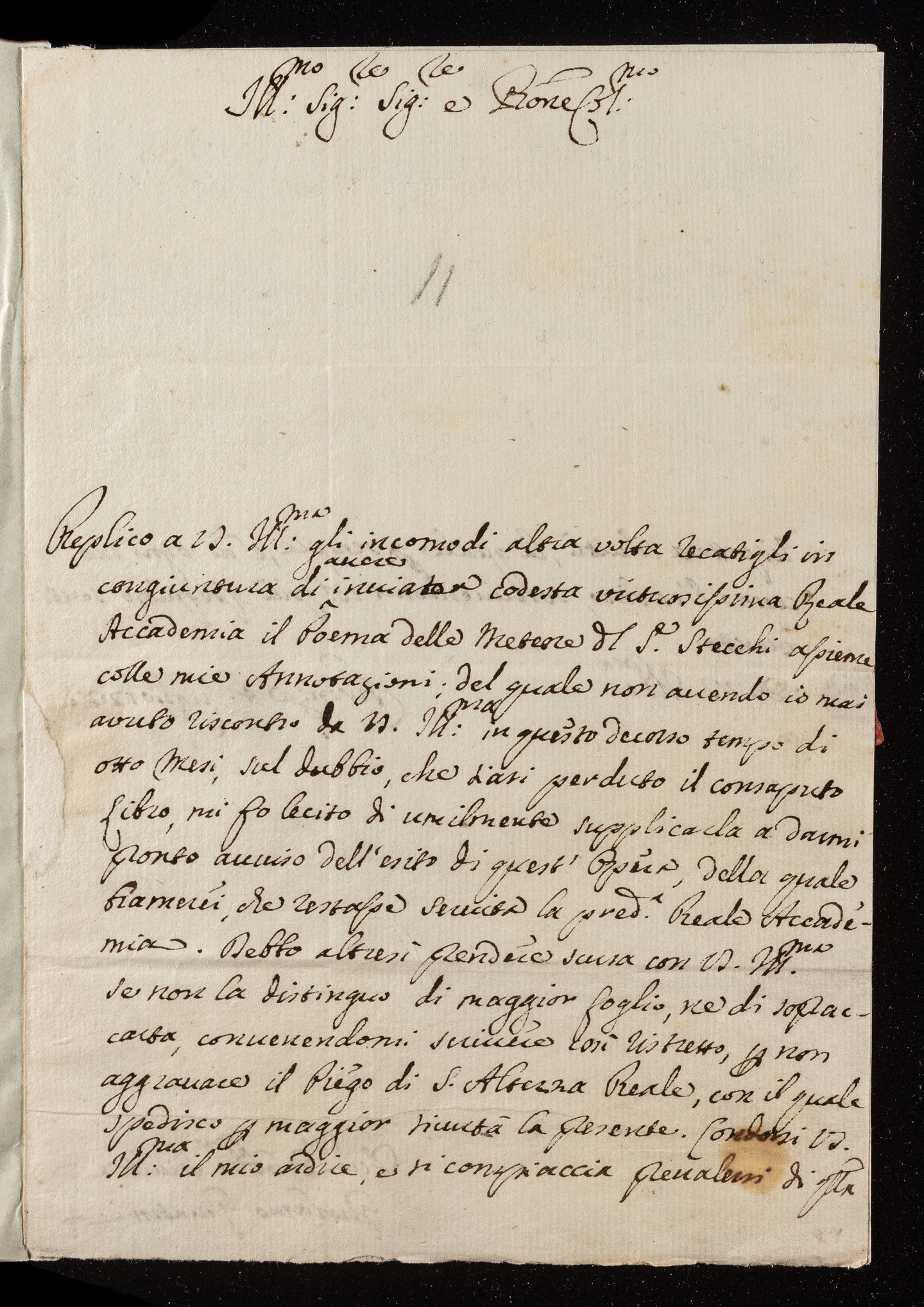 Letter, from Hieronymus Giuntini to James Jurin, dated at Florence ...