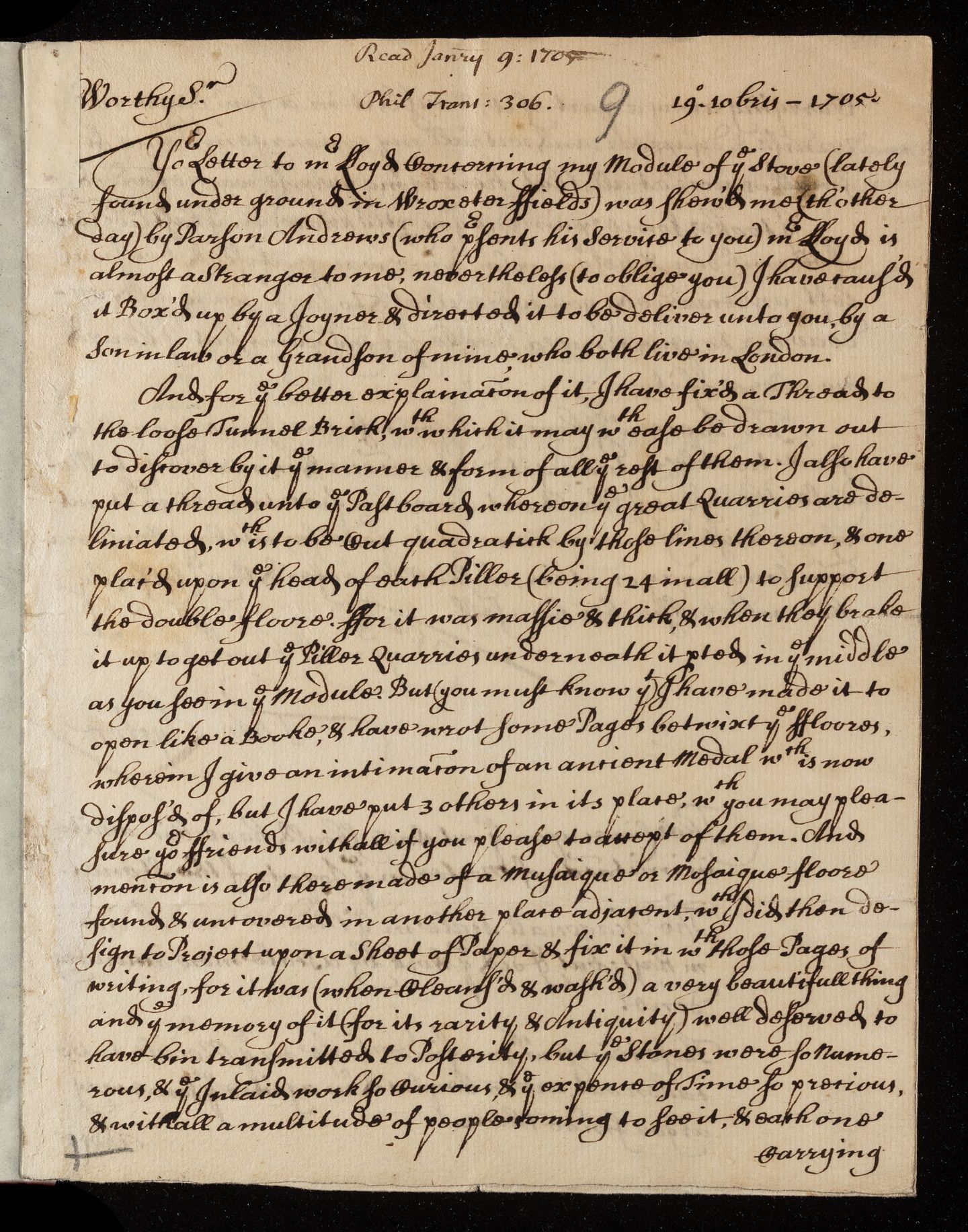 Letter, from Thomas Lyster to Dr [John] Harwood | The Royal Society ...