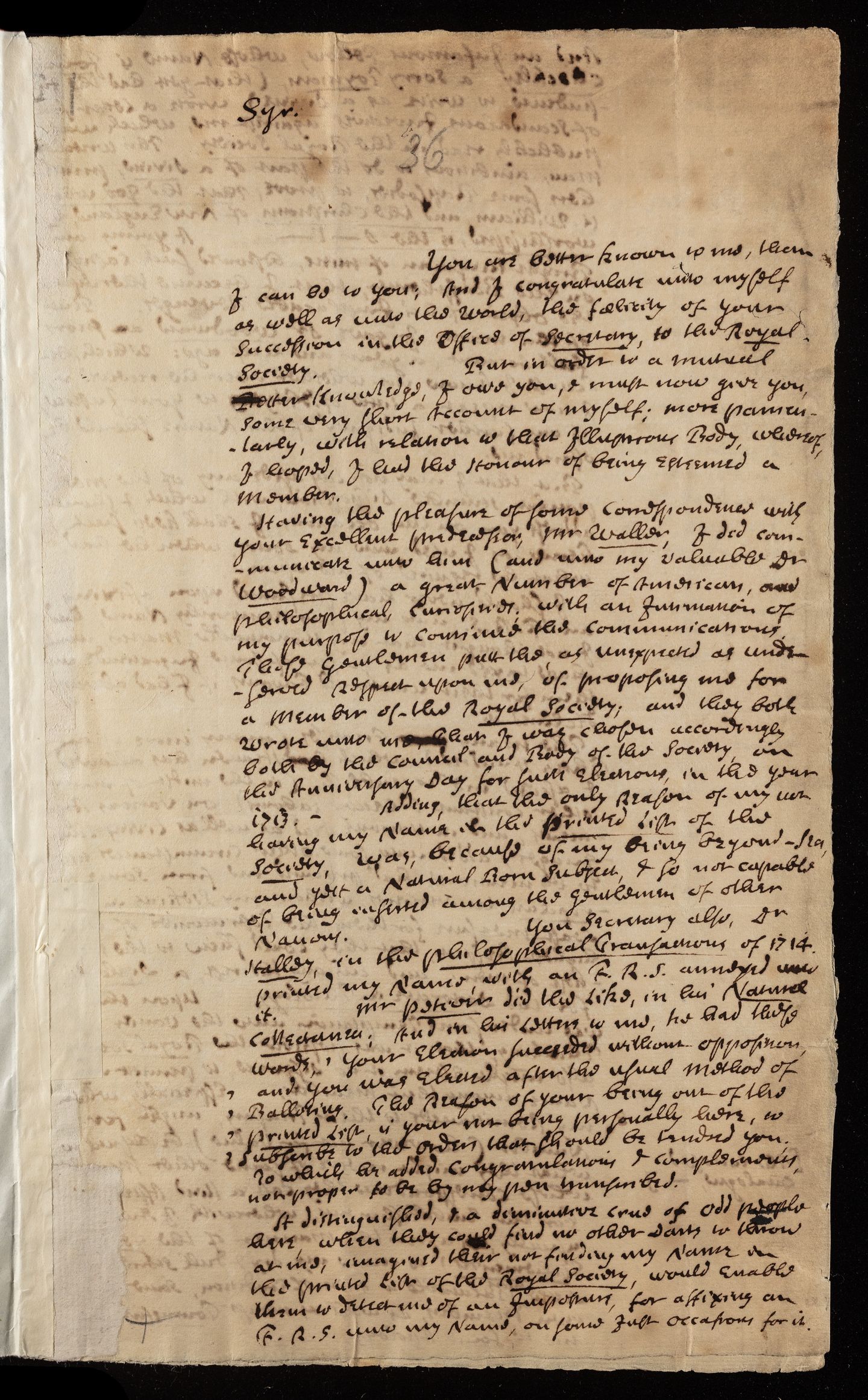 Letter, from Cotton Mather to James Jurin, dated at Boston | The Royal ...