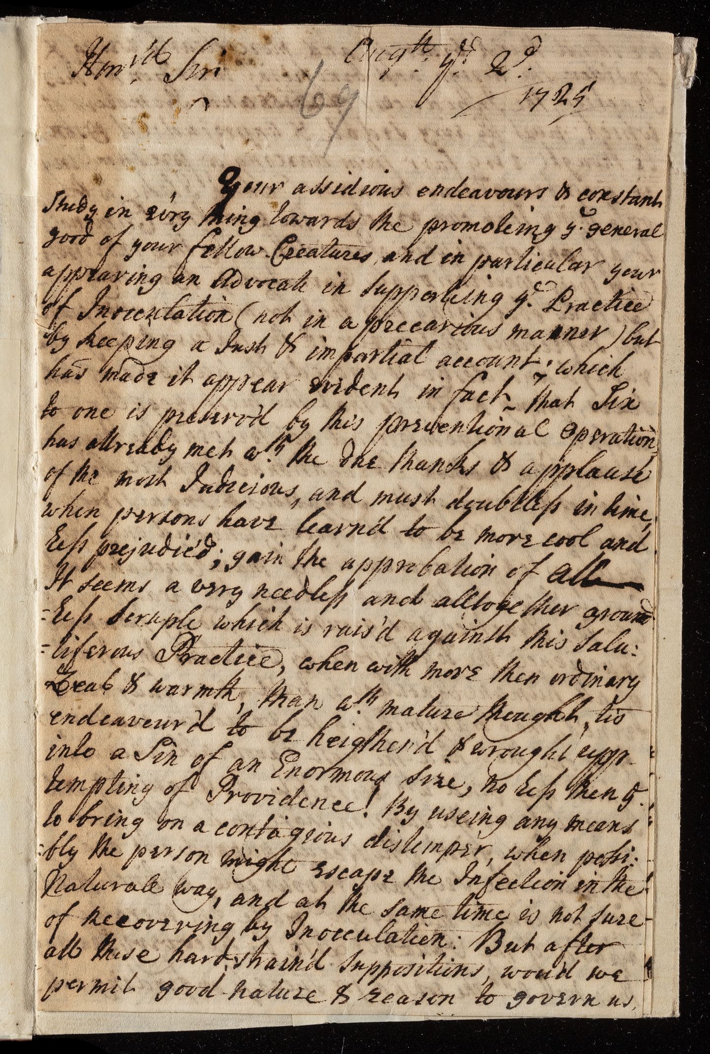 Letter From G M To James Jurin Dated At Haverfordwest The Royal Letter From G M To James Jurin Dated At Haverfordwest The Royal