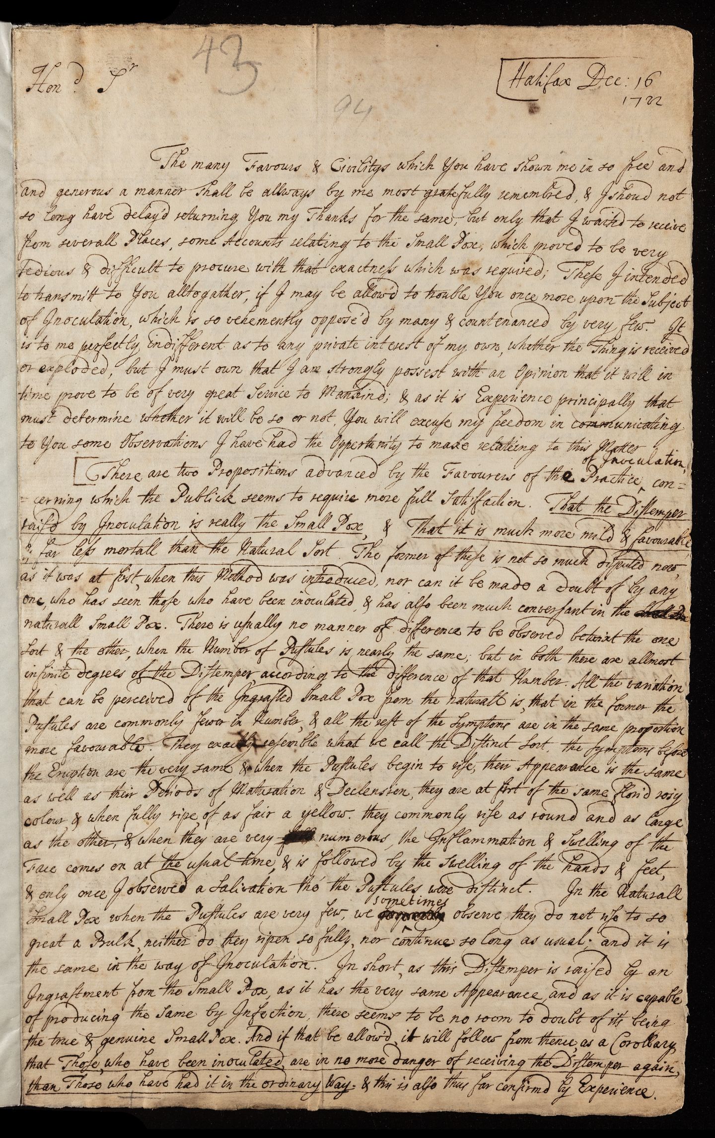 Extract of a letter, from Thomas Nettleton to James Jurin, dated at ...