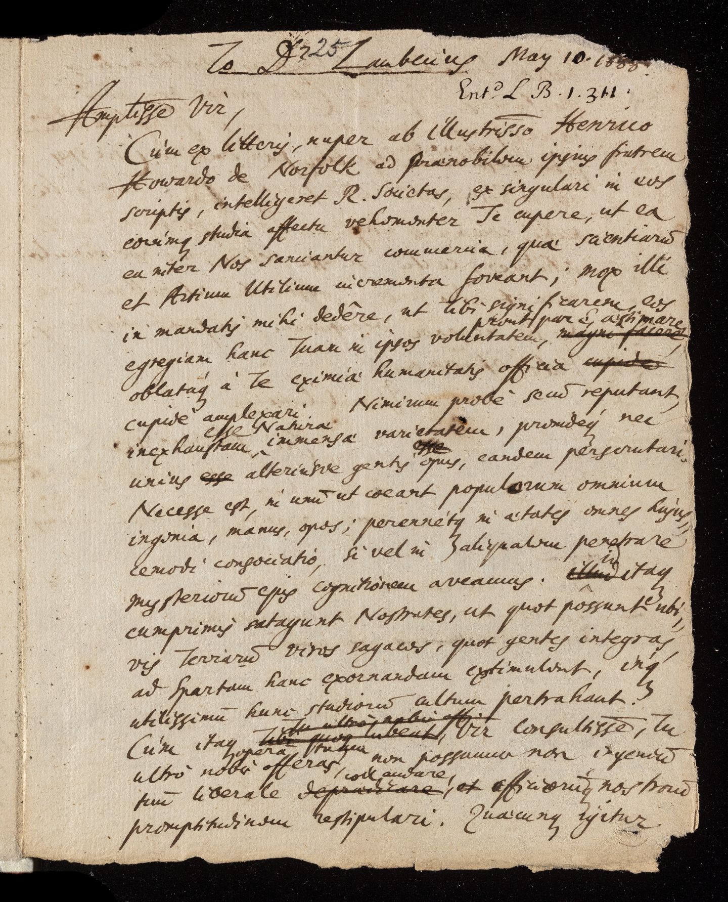 Letter, from Henry Oldenburg to Petrus Lambecius | The Royal Society ...