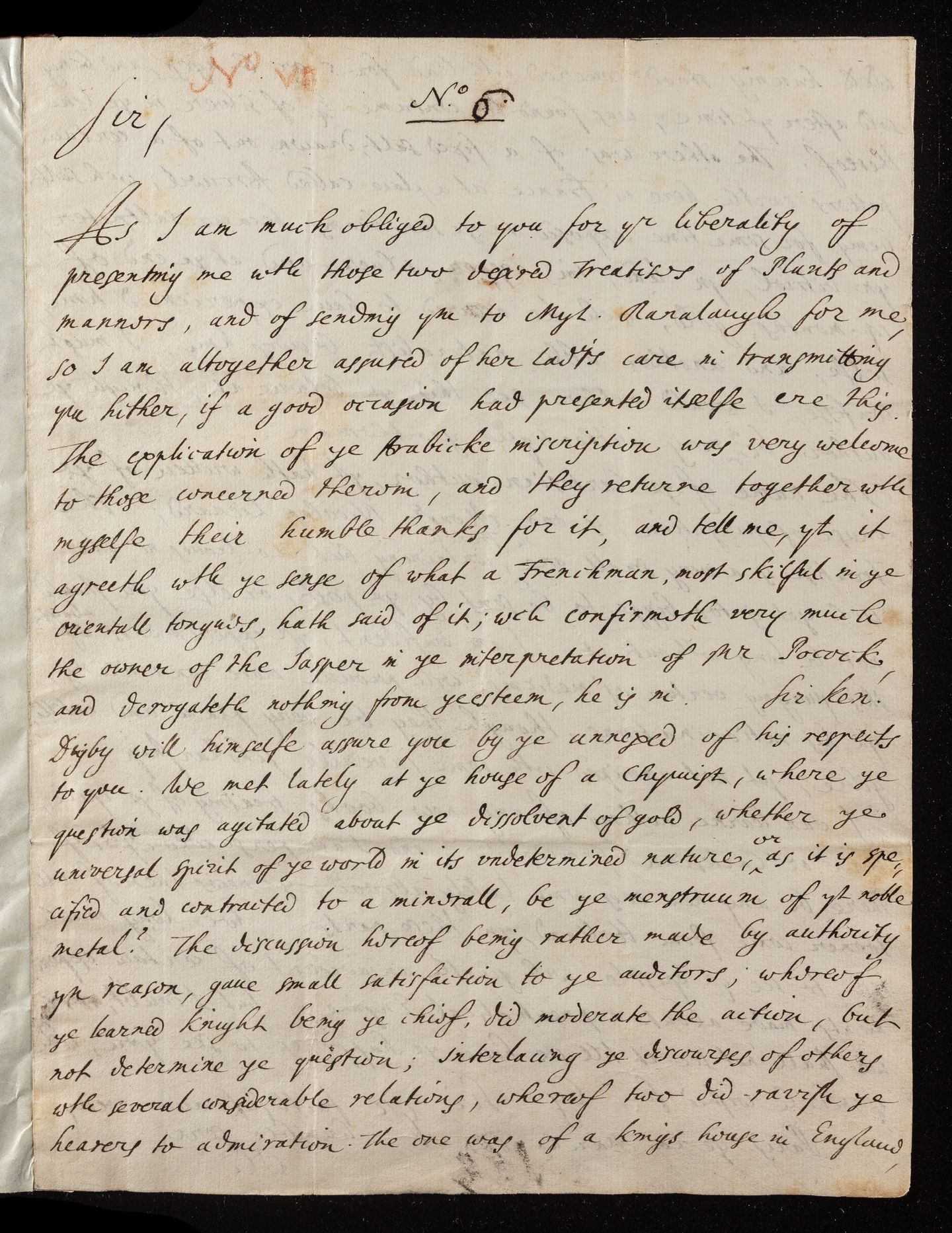 Letter, from Henry Oldenburg to Robert Boyle, dated at Paris | The ...