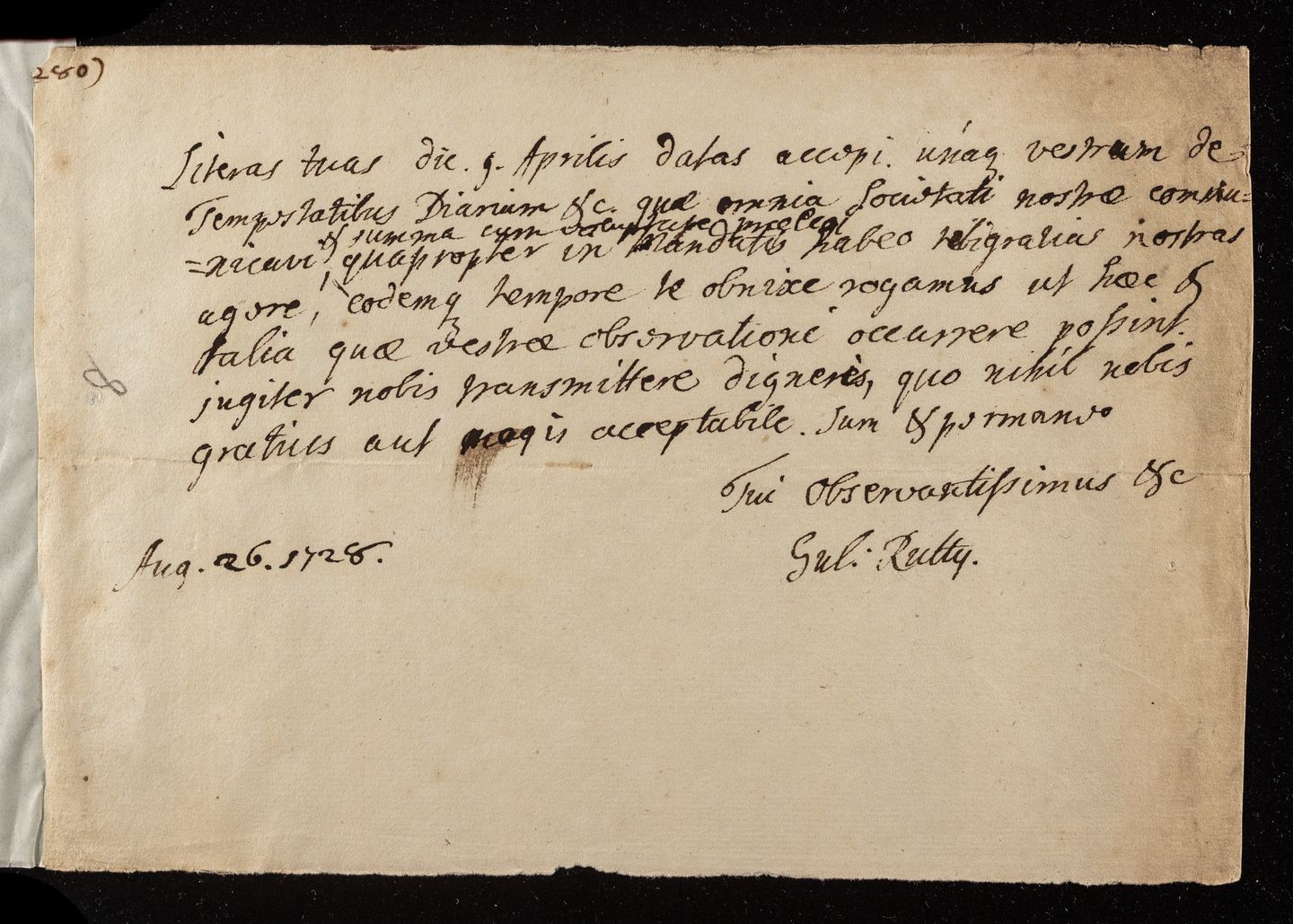 Letter, from William Rutty to Professor [Abraham] Vater | The Royal ...