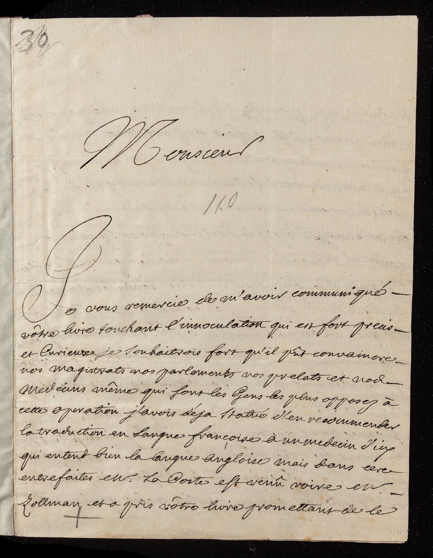 Letter, from John Woolhouse to James Jurin | The Royal Society: Science ...