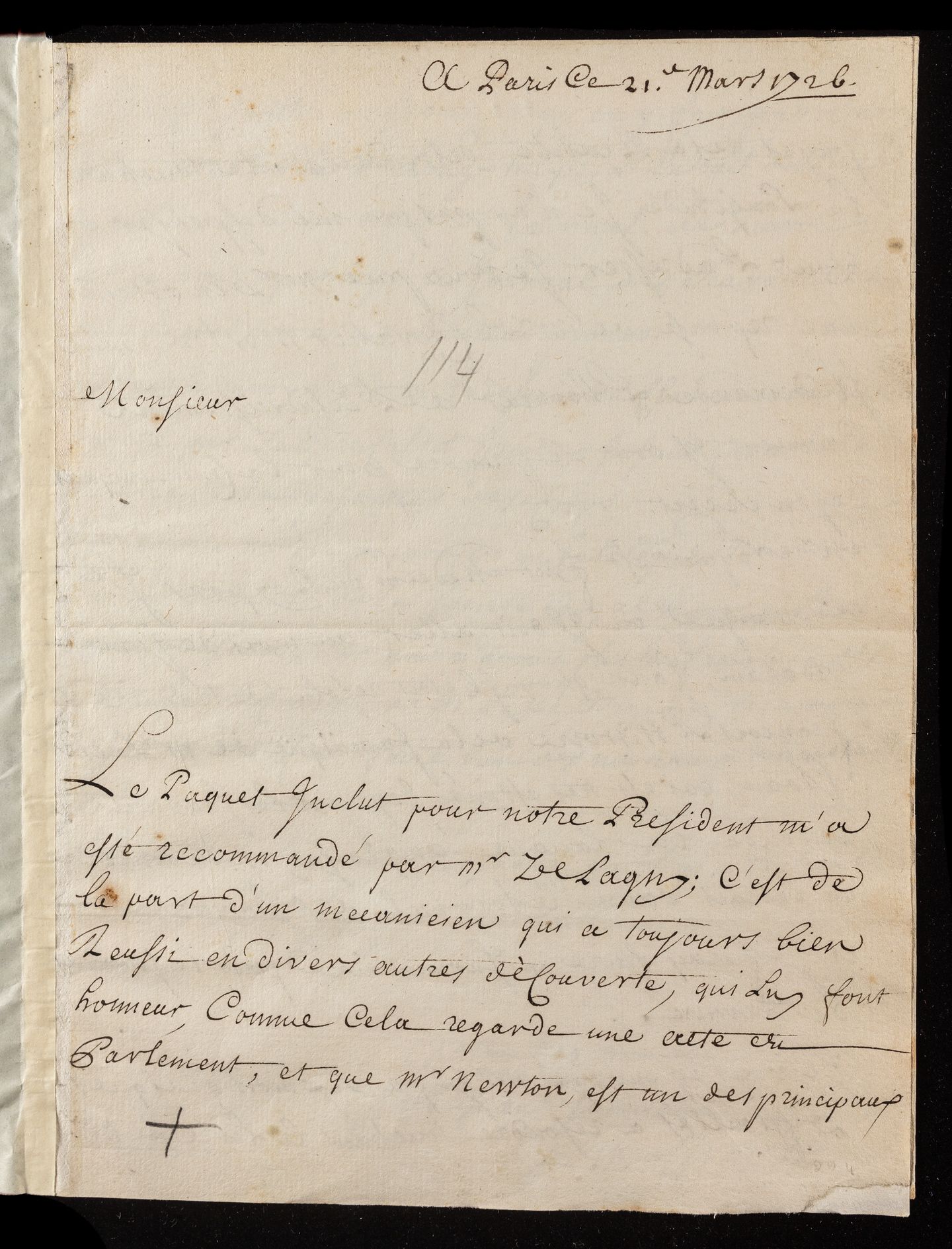 Letter, from John Woolhouse to James Jurin, dated at Paris | The Royal ...