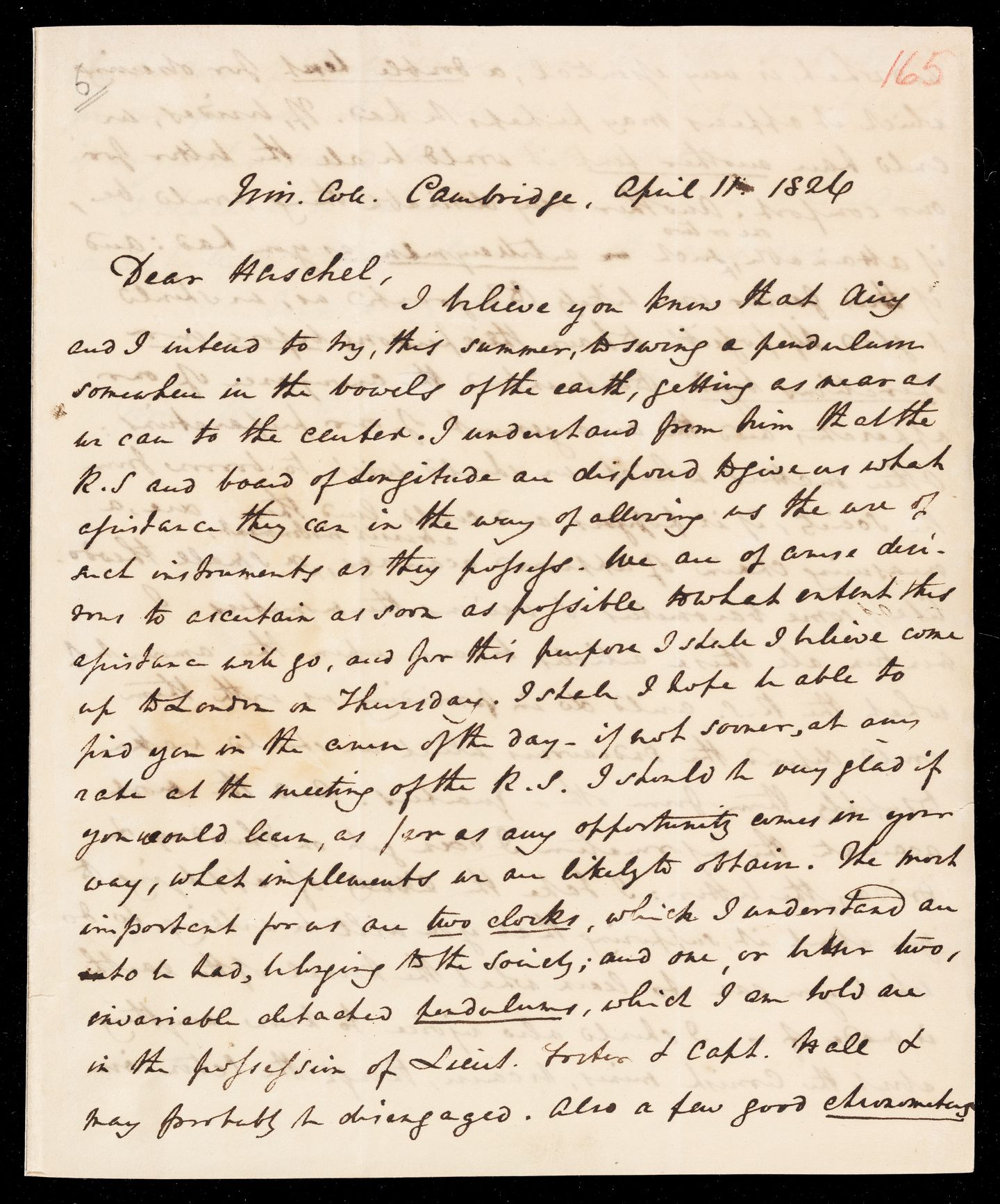 Letter, from William Whewell to Sir John Herschel, dated at Trinity College | The Royal Society ...