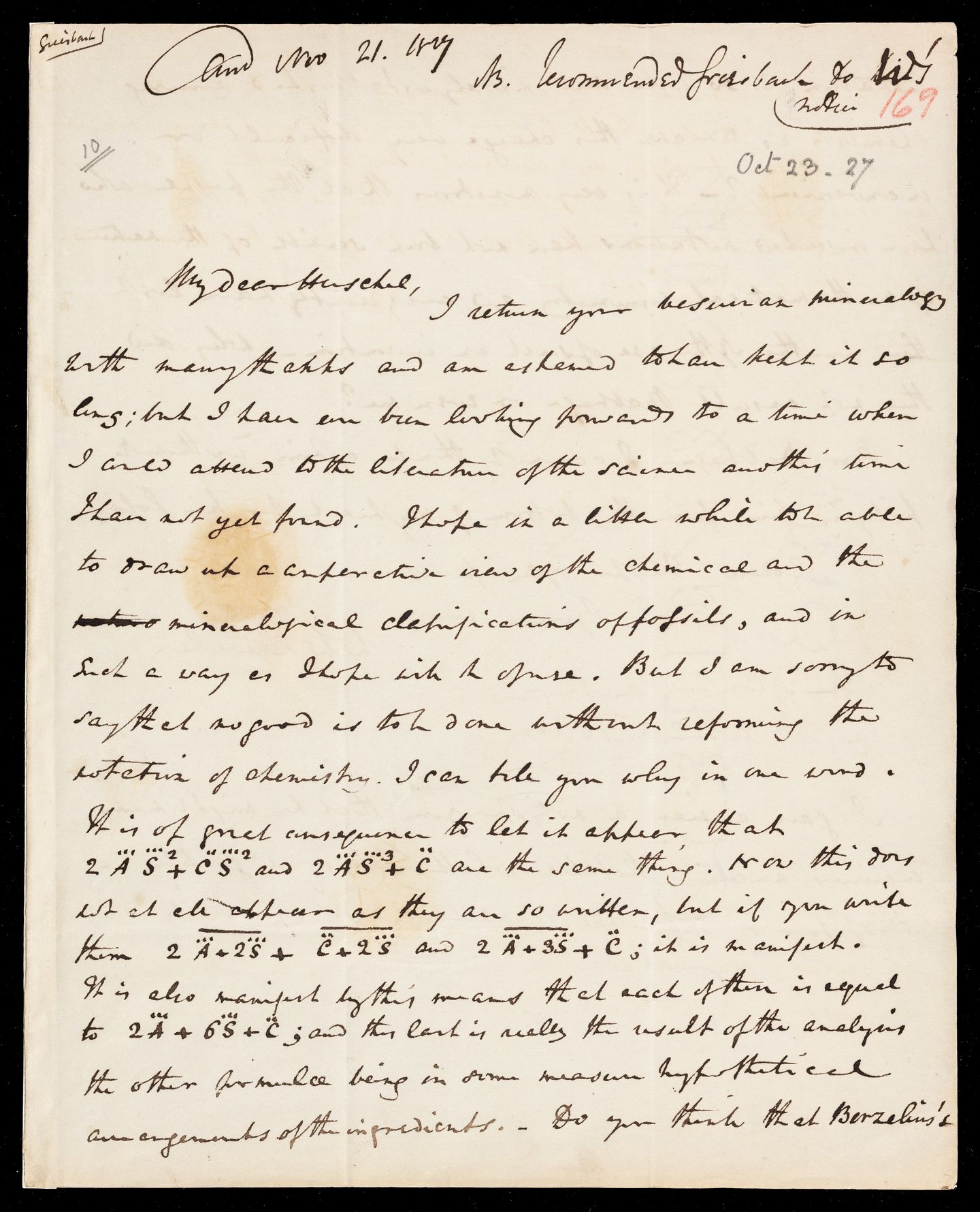 Letter, from William Whewell to Sir John Herschel, dated at Trinity College | The Royal Society ...