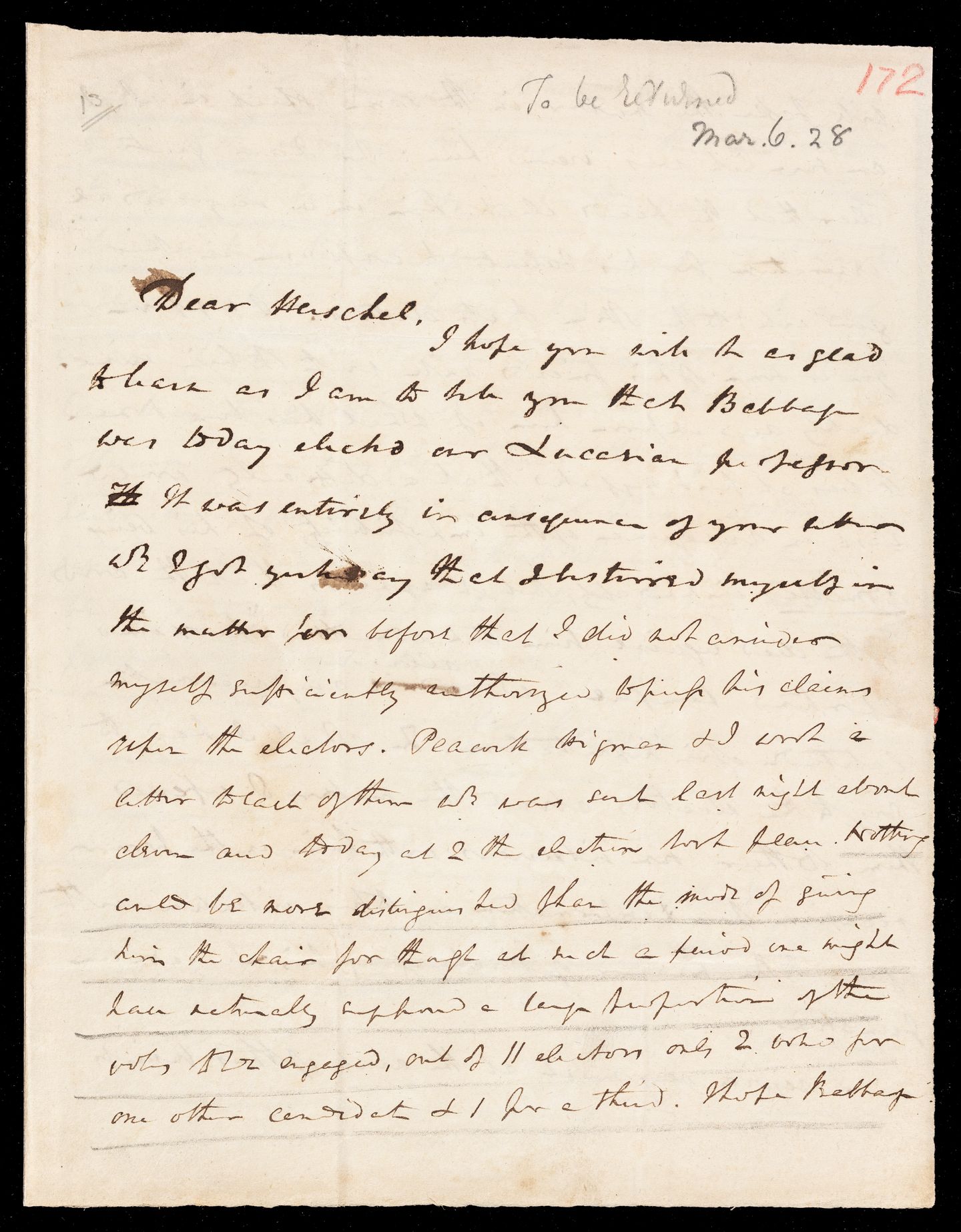 Letter, from William Whewell to Sir John Herschel, dated at Trinity College | The Royal Society ...
