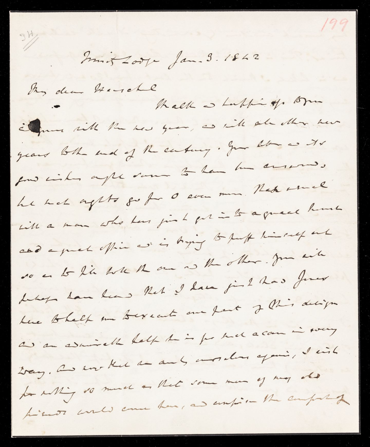 Incomplete letter, from William Whewell to Sir John Herschel, dated at ...
