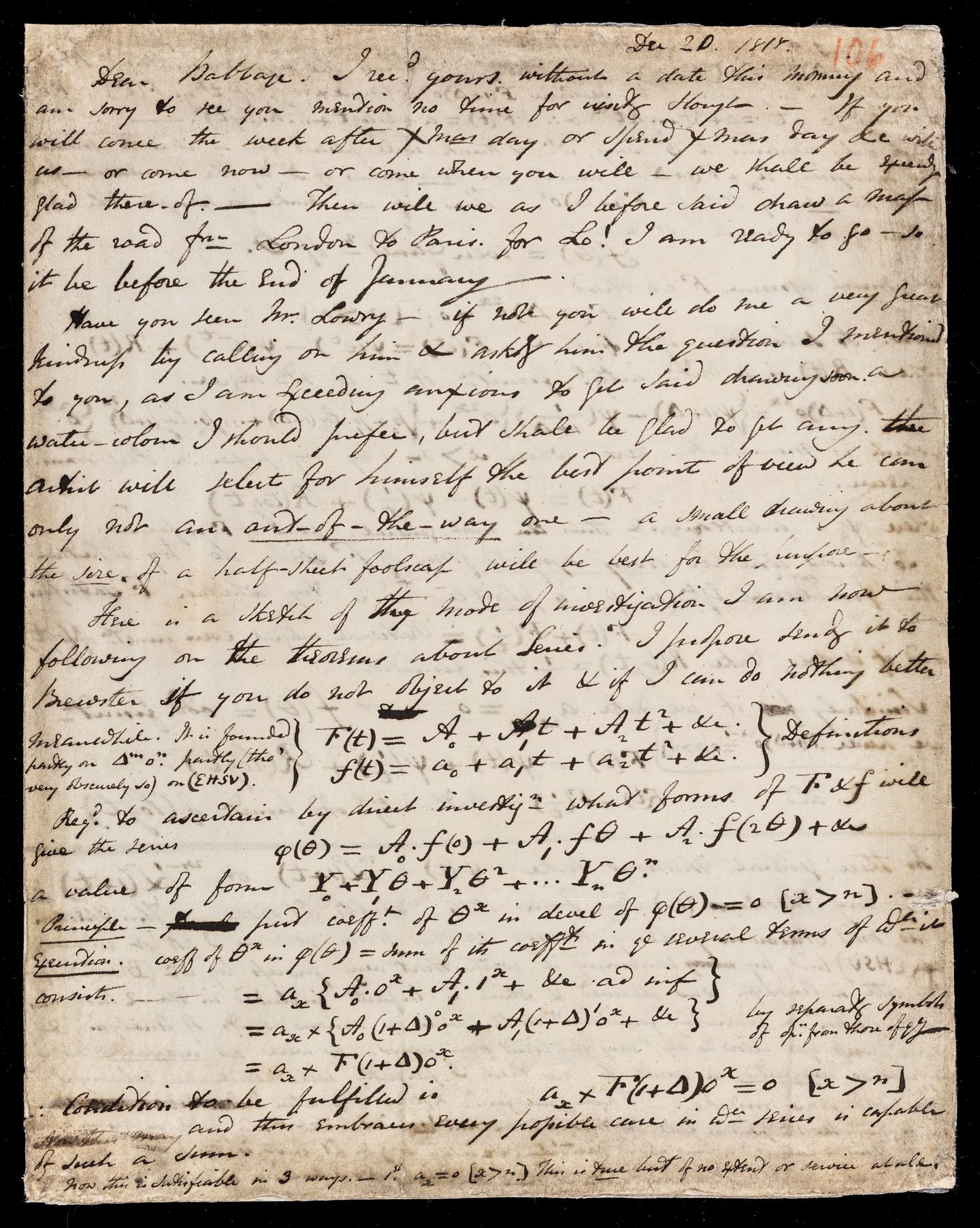 Letter, from Sir John Herschel to Charles Babbage | The Royal Society ...