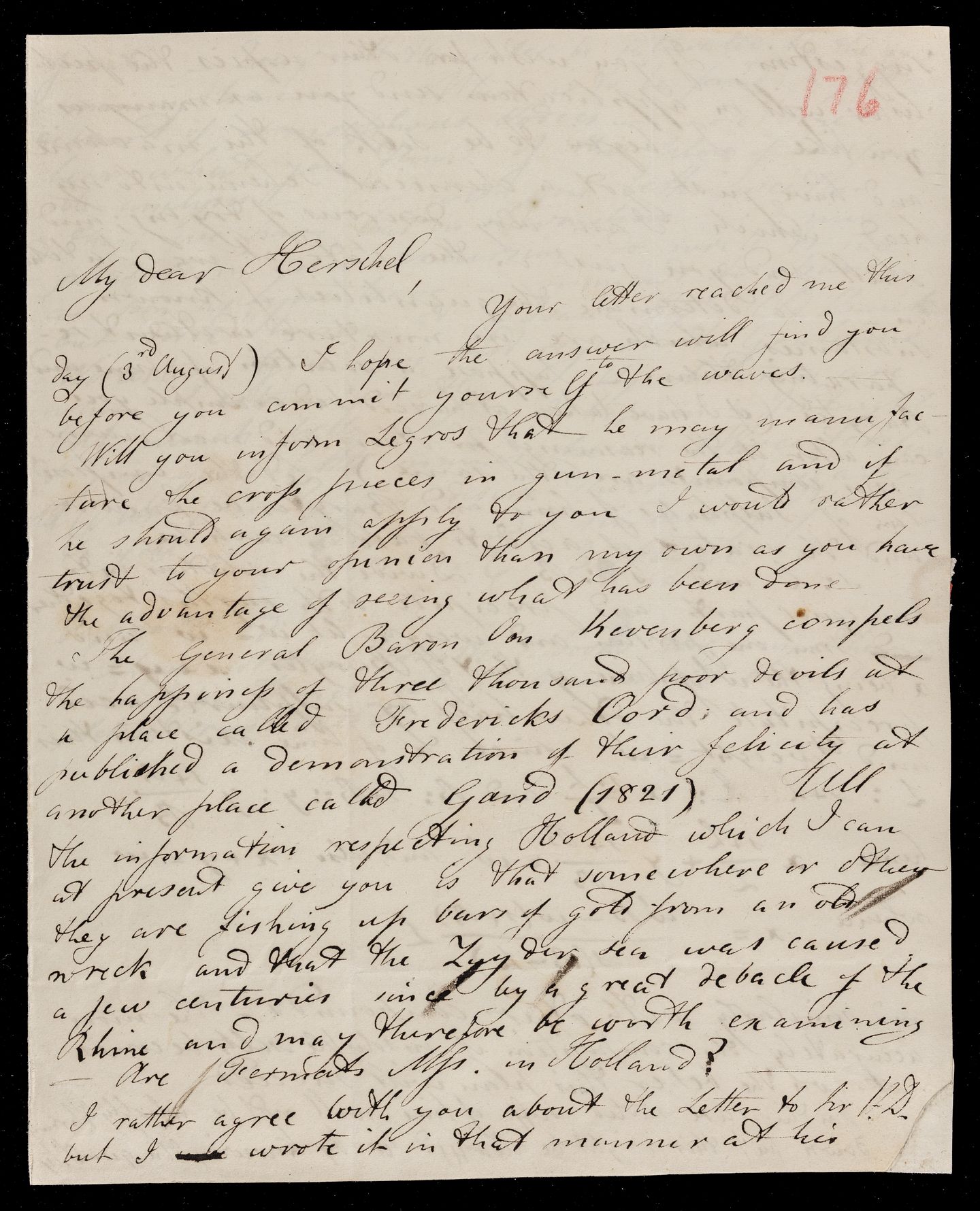 Letter, from Charles Babbage to Sir John Herschel, dated at Teignmouth | The Royal Society ...
