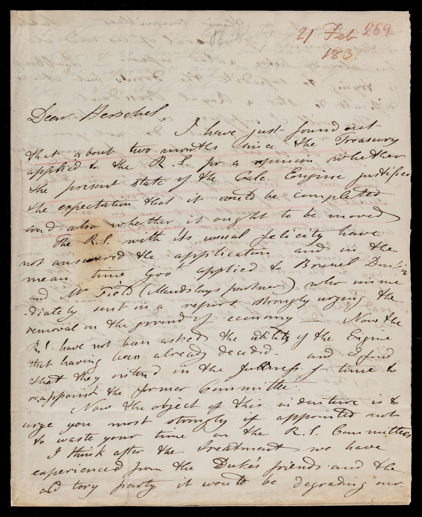 Letter, from Charles Babbage to Sir John Herschel, dated at Dorset St. | The Royal Society ...