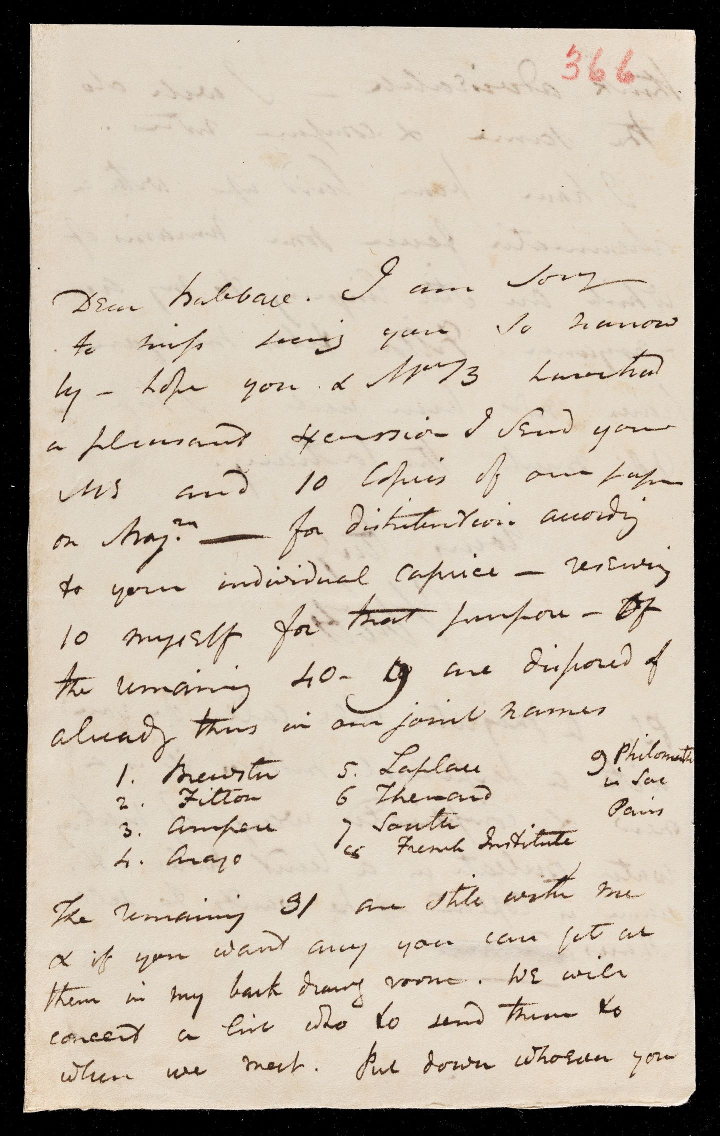 Letter, from Sir John Herschel to Charles Babbage | The Royal Society ...