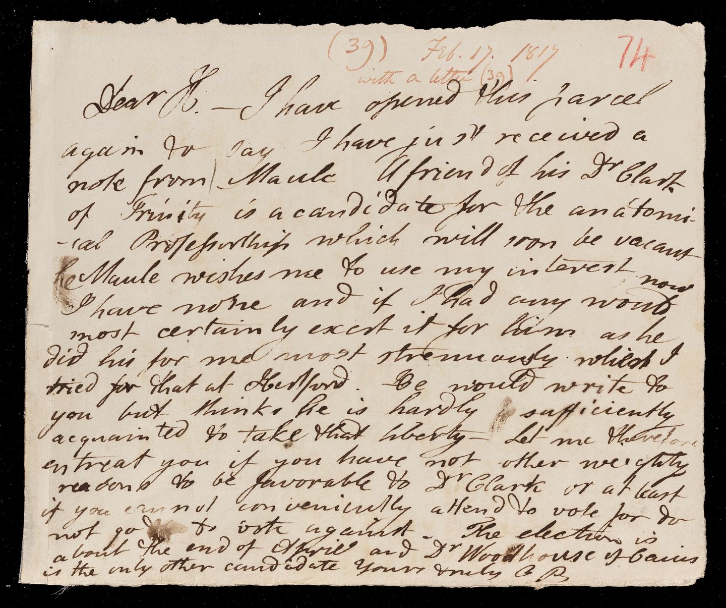 Letter, from Charles Babbage to Sir John Herschel, dated at Devonshire St. | The Royal Society ...