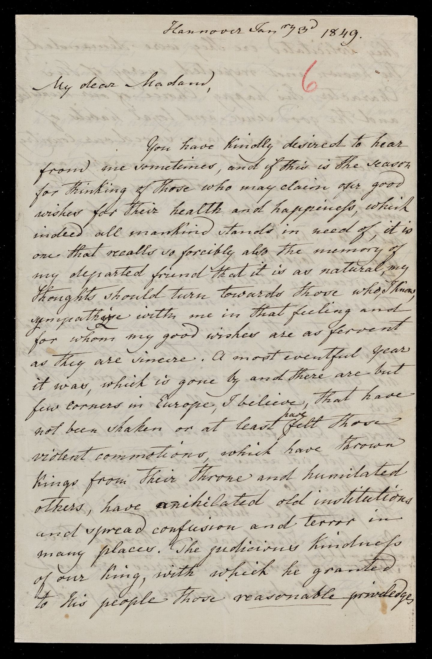 Letter, from Sophie Beckedorff to Margaret Brodie Herschel, dated at ...
