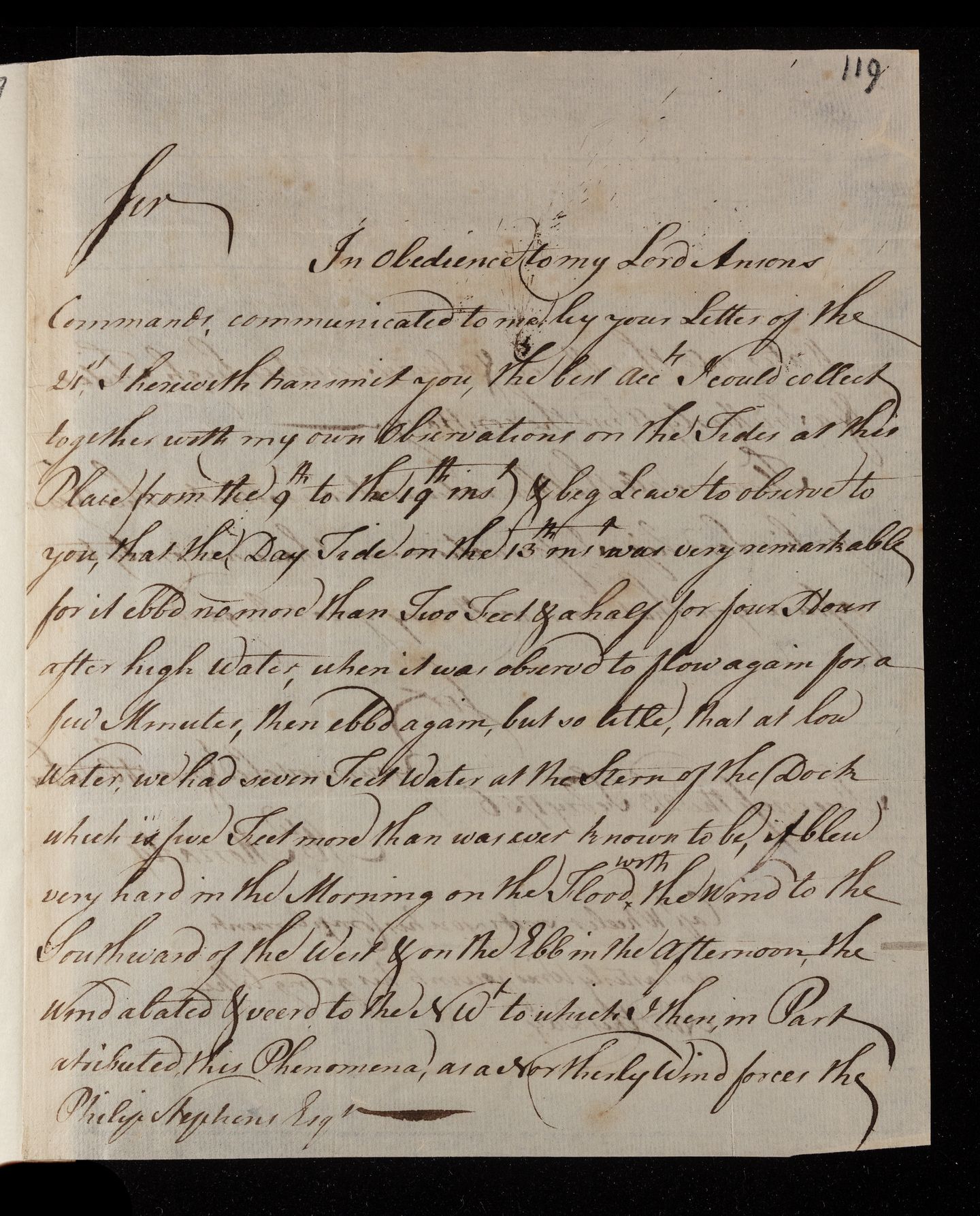 Paper, 'Tidal observations at Sheerness; others at Deptford' by Matthew ...