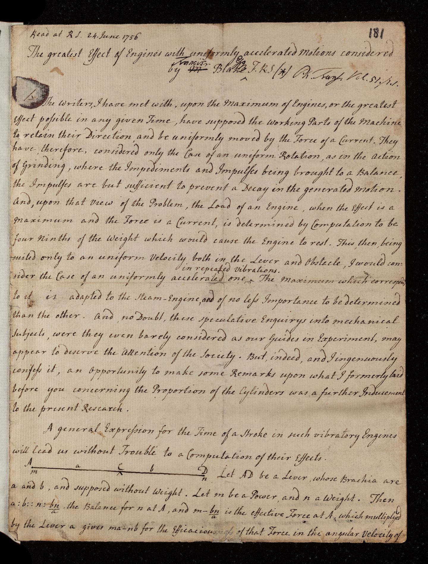 Paper, 'The greatest effect of engines with uniformly accelerated ...