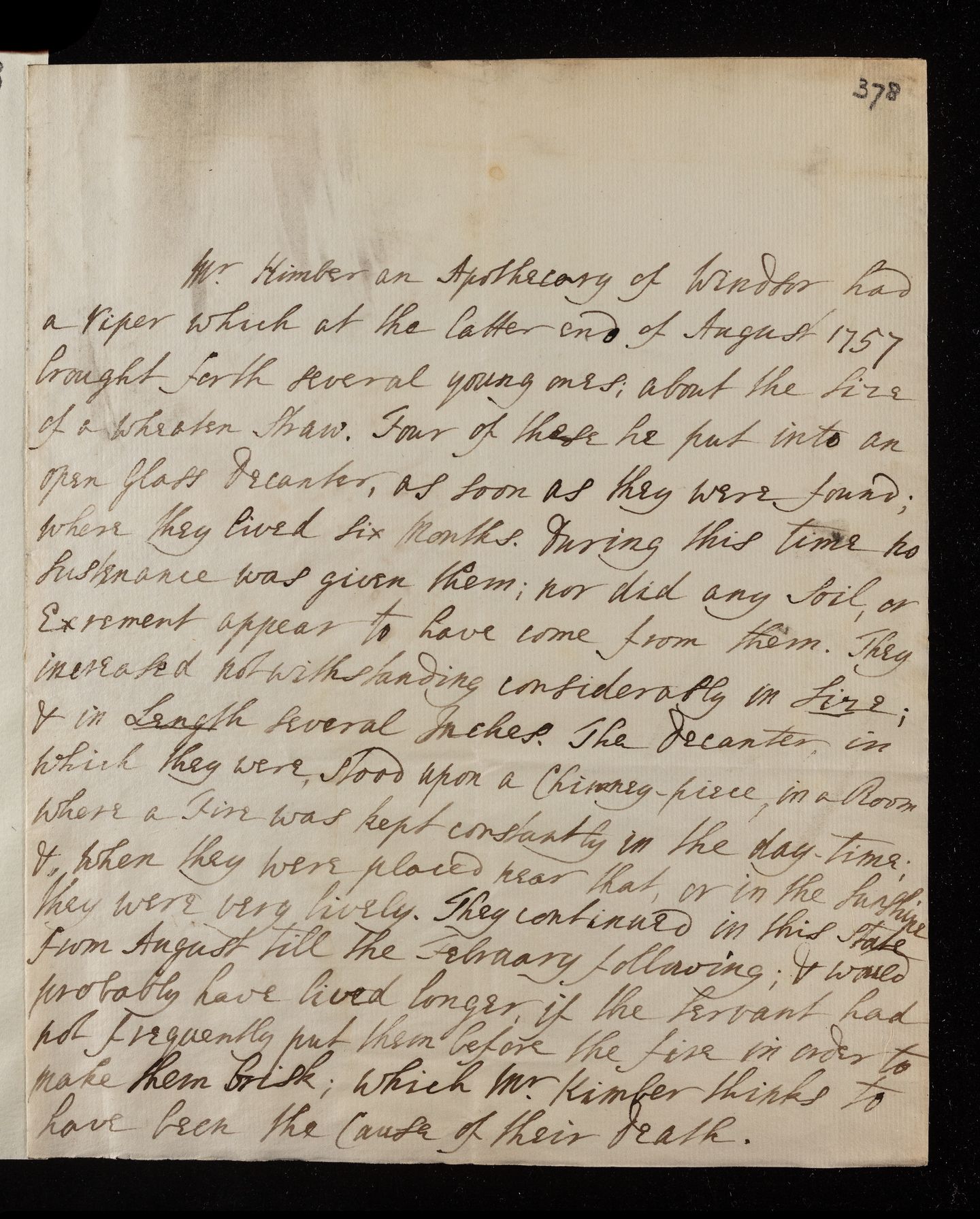 Paper, 'Of young vipers' by Erasmus Saunders | The Royal Society ...