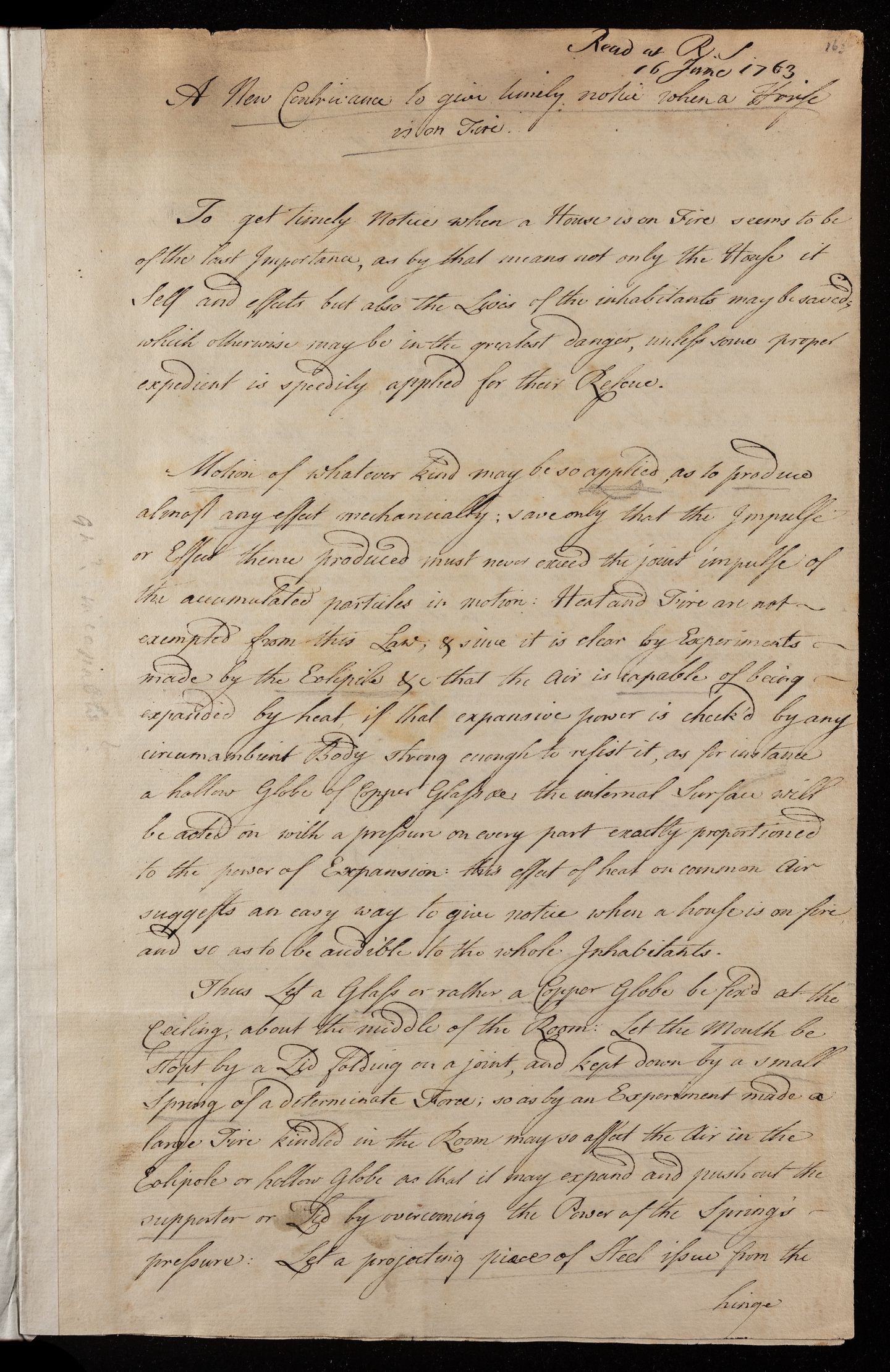 Paper, 'To get timely notice when a house is on fire' by Arthur Reid ...