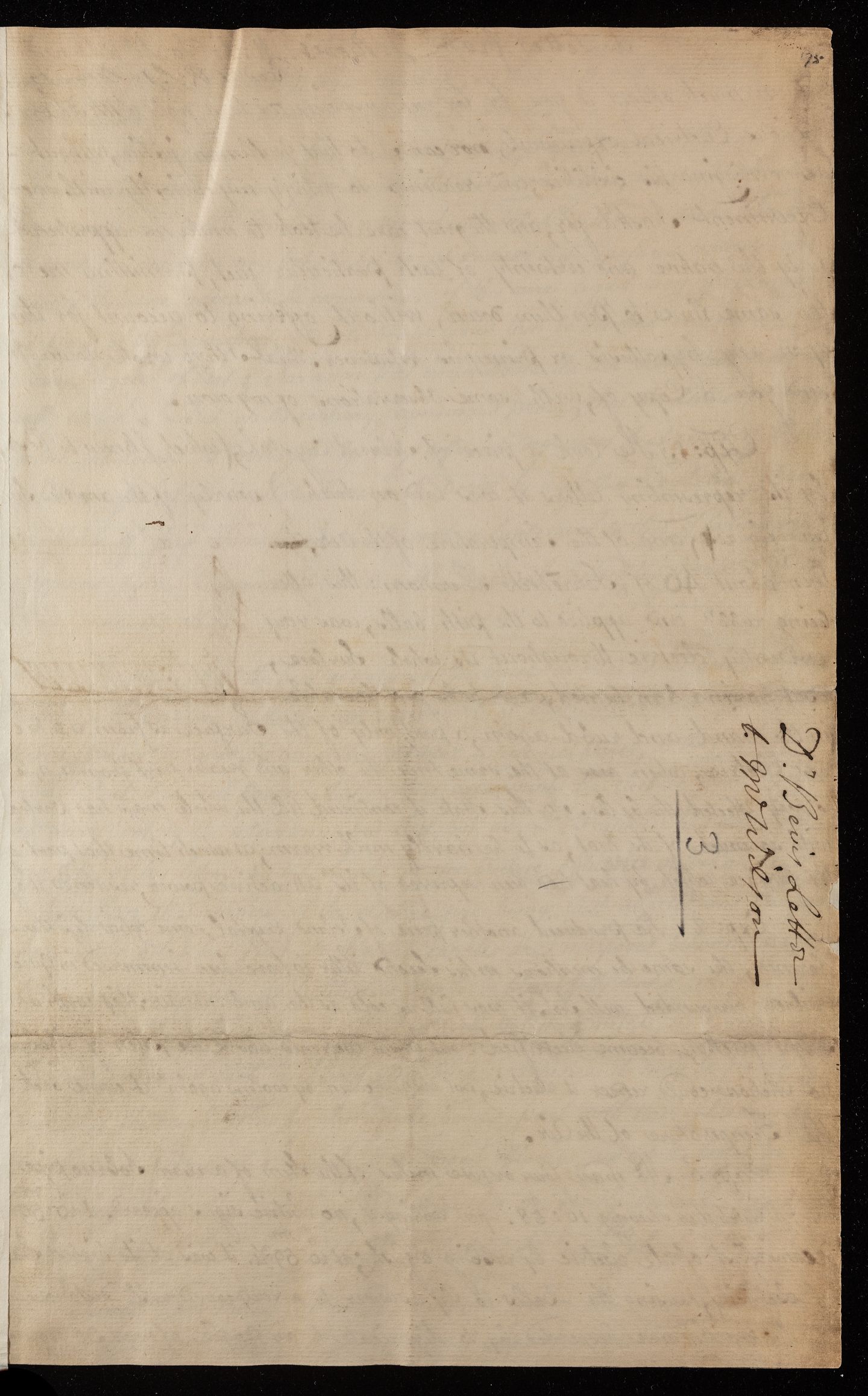 Letter, 'Electrical experiments' from John Bevis to Benjamin Wilson ...