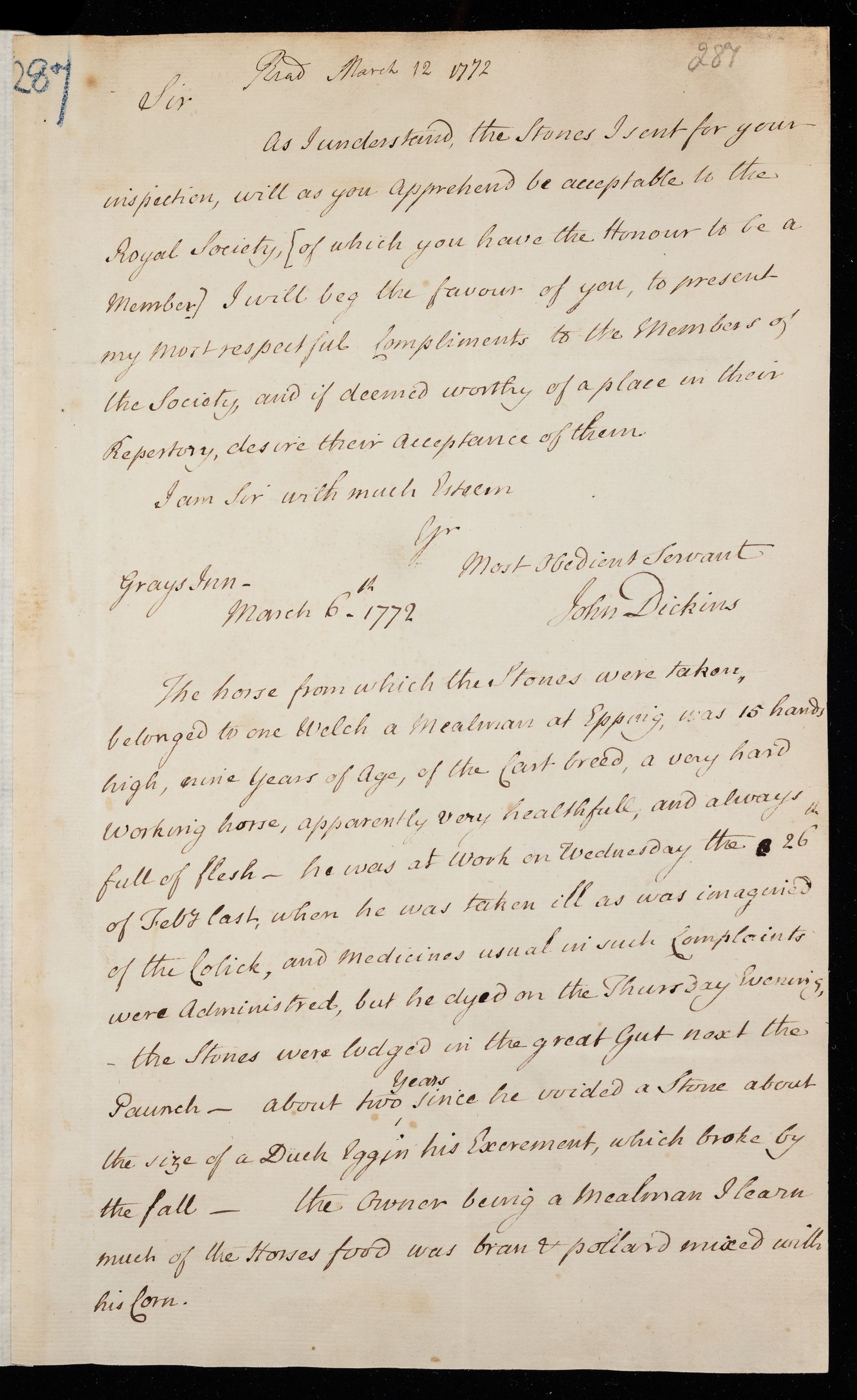 Paper, 'Intestinal concretions from a horse' by John Dickins | The ...