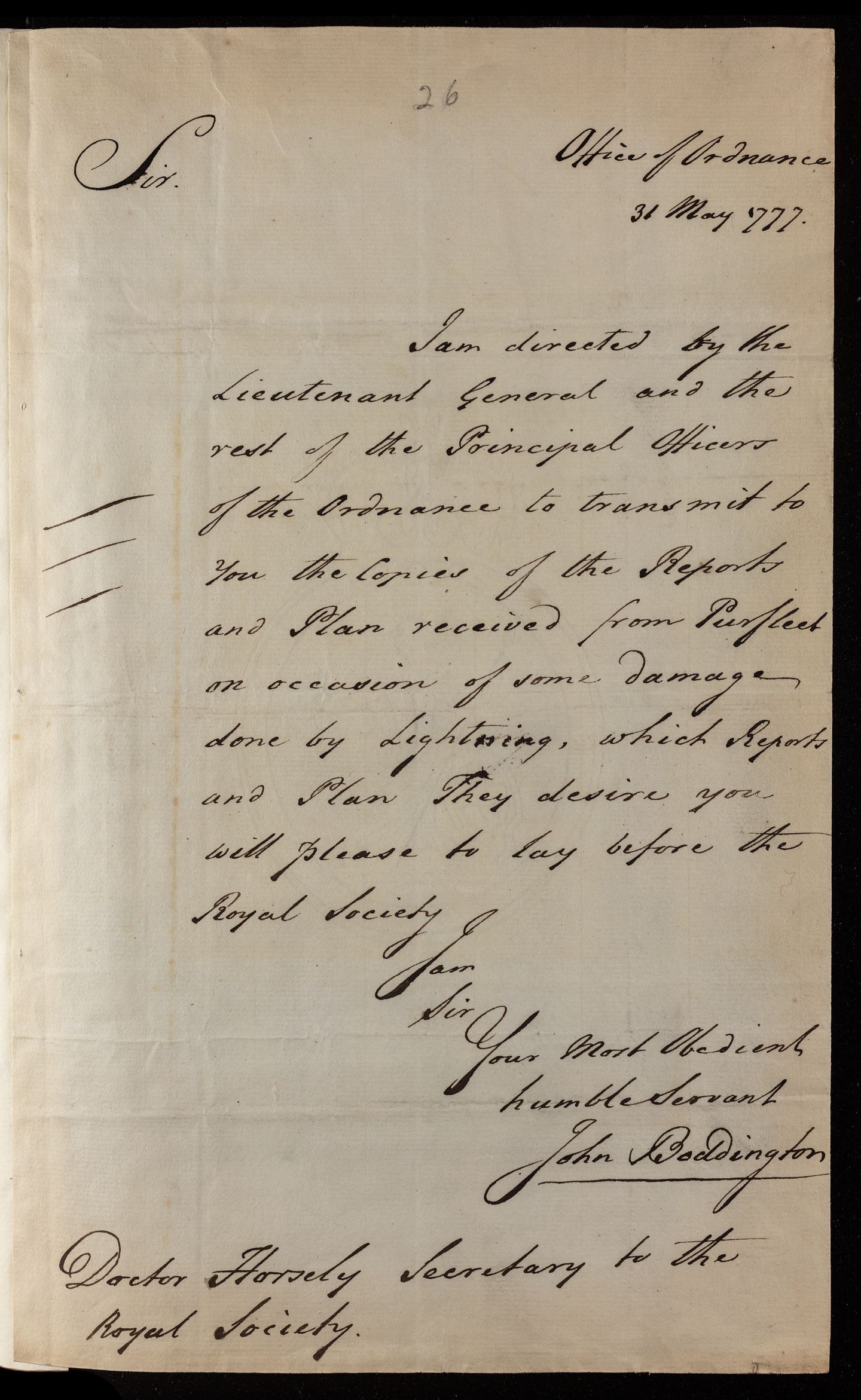 Papers, 'An accident by lightning at Purfleet' by Edward Nickson ...