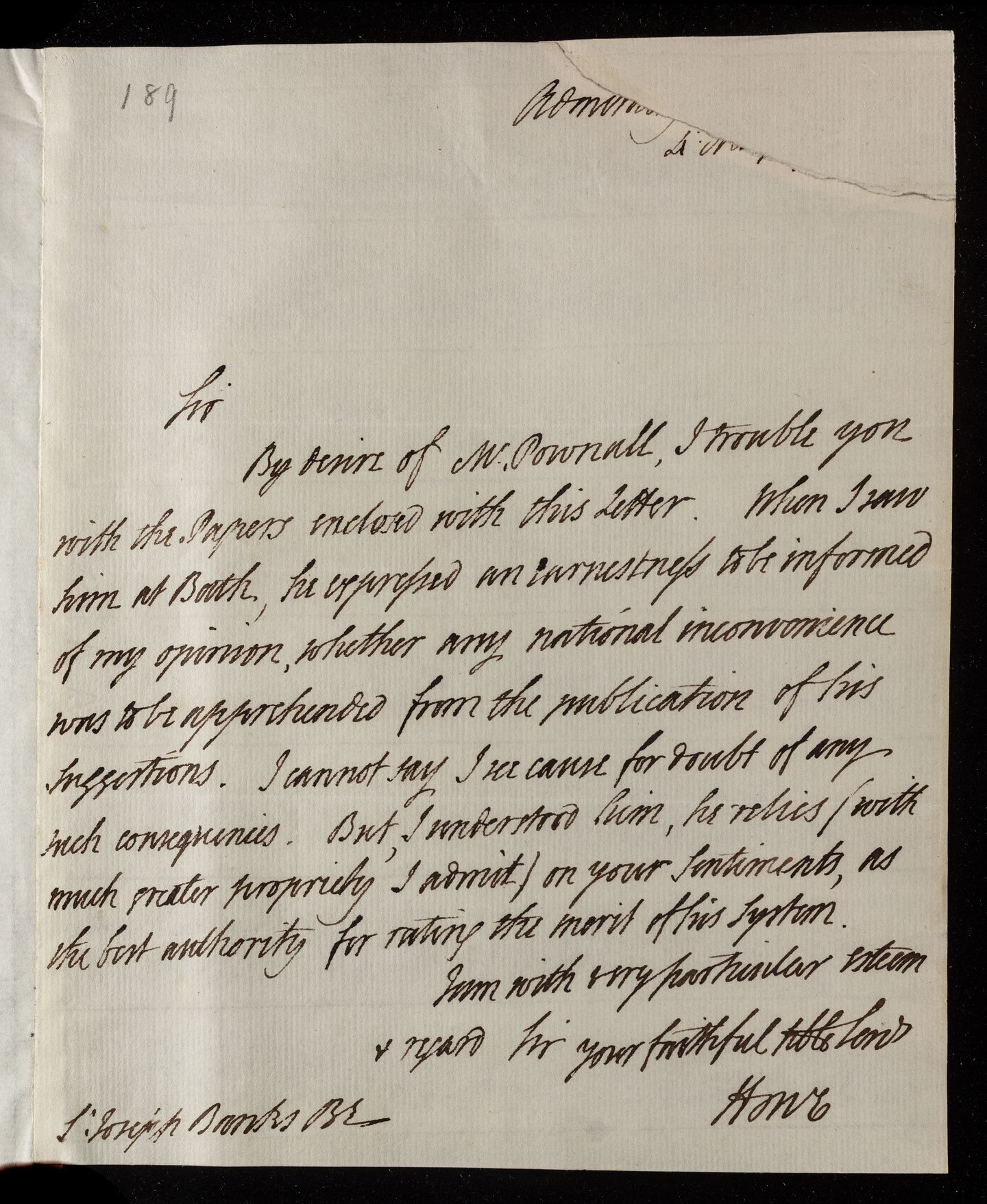 Letter, 'Of the currents in the Atlantic Ocean' from Thomas Pownall to ...