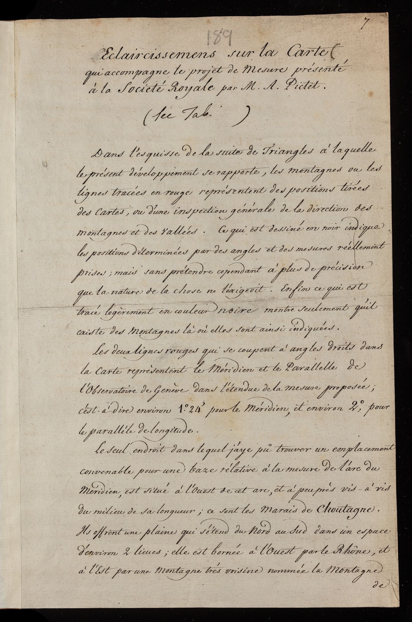 Paper, 'Considerations on the convenience of measuring an arch of the ...