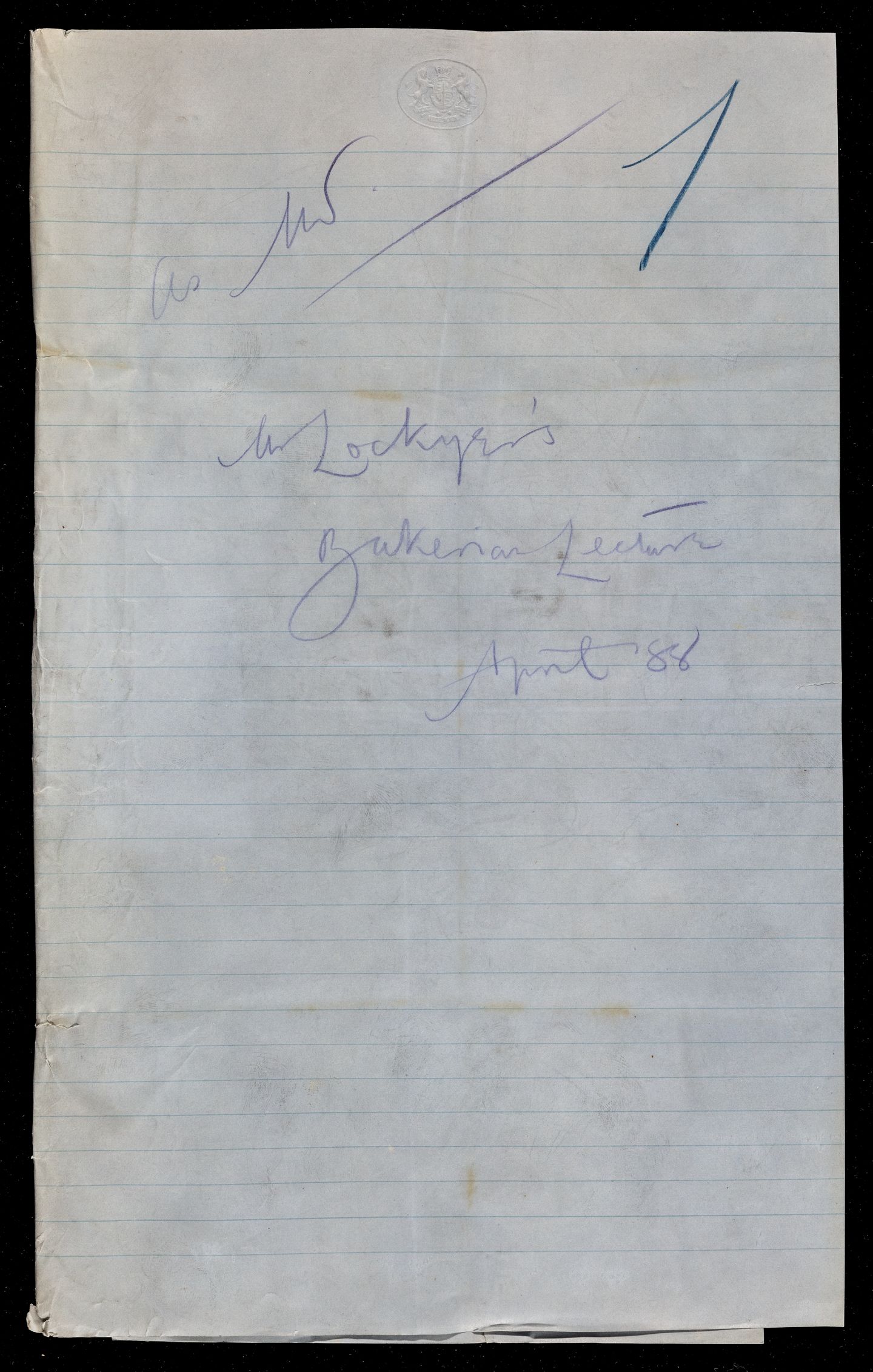 Paper, 'Suggestions on the classification of the various species of ...