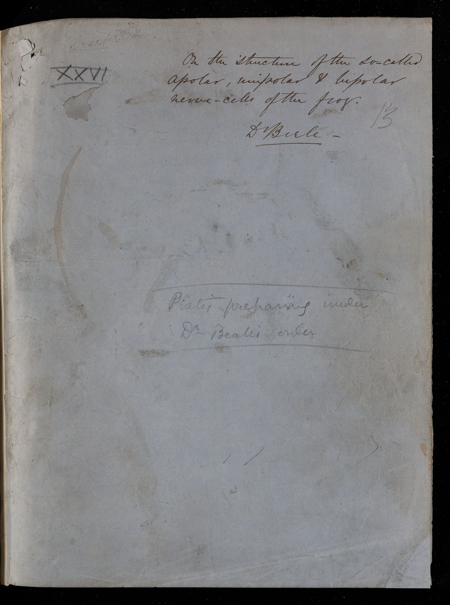 Paper, 'On the structure of the so-called apolar, unipolar and bipolar ...