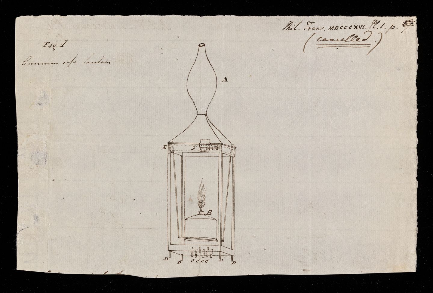 Drawings, miners' safety lamp by [Humphry Davy] | The Royal Society ...
