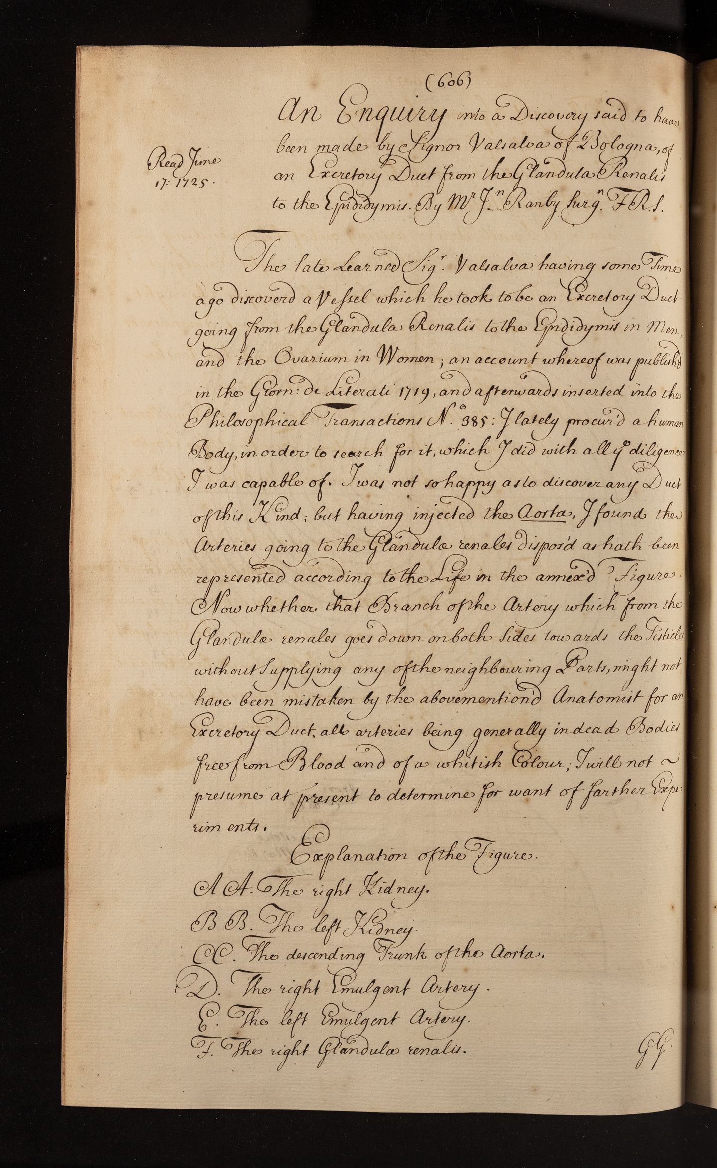 'An Enquiry into a Discovery said to have been made by Signor Valsalva ...