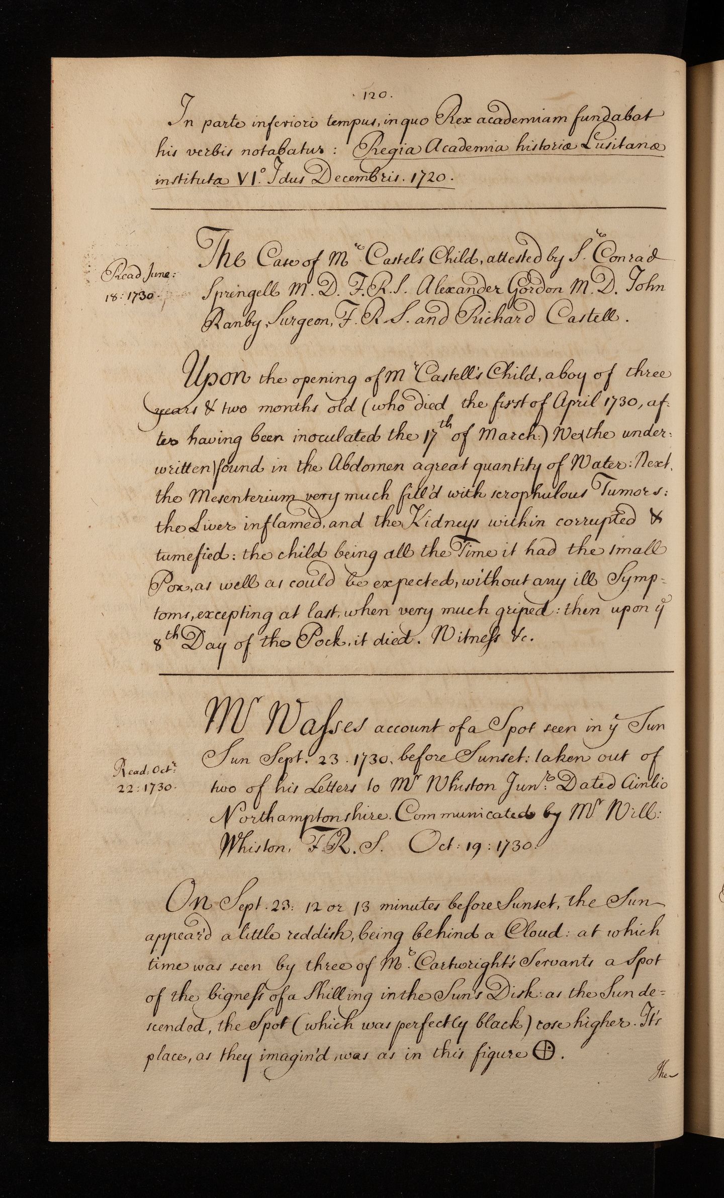 'The Case of M Castel's Child attested by Conrad Sprengell, Alexander ...