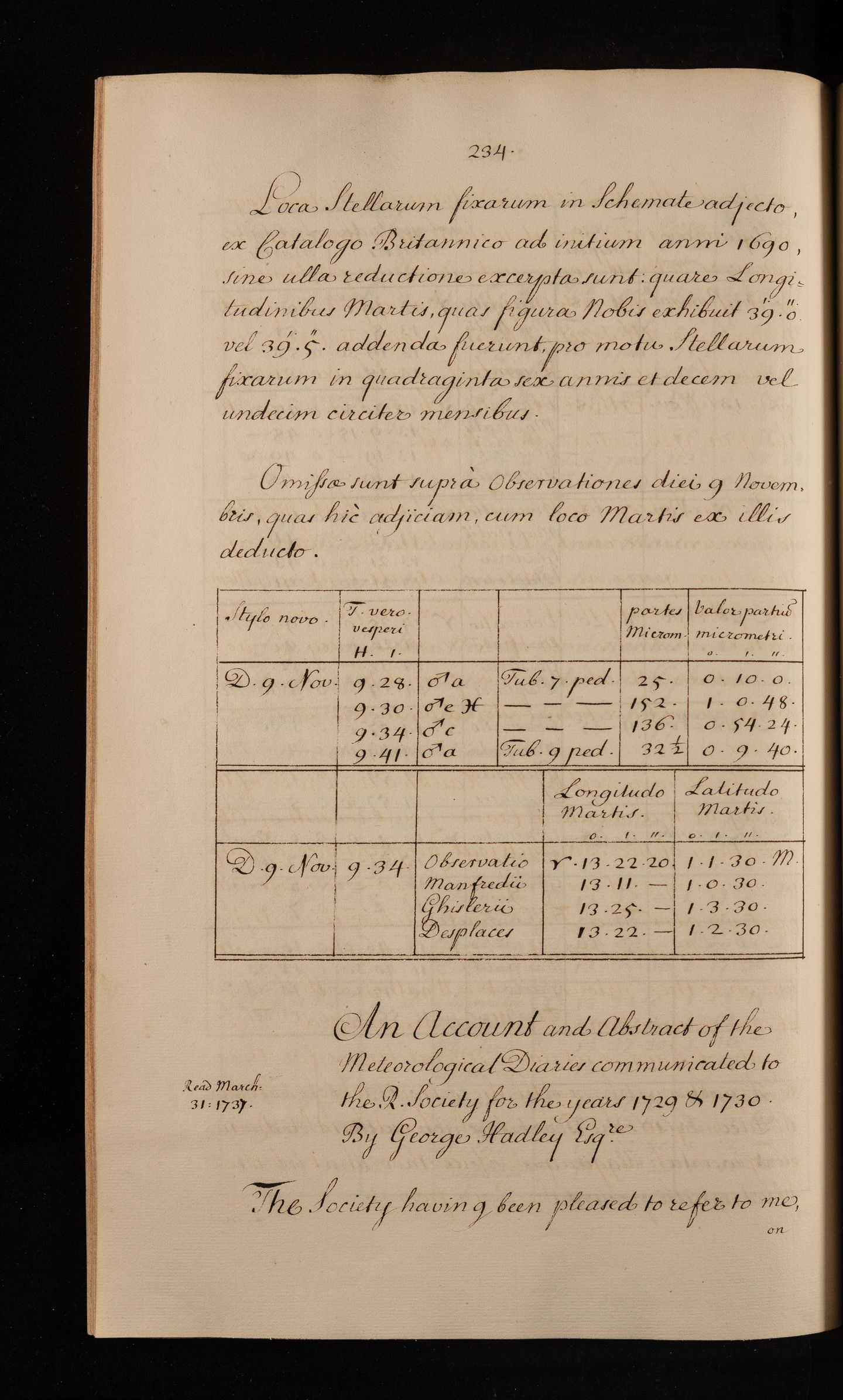 'An Account and Abstract of the Meteorological Diaries communicated to ...