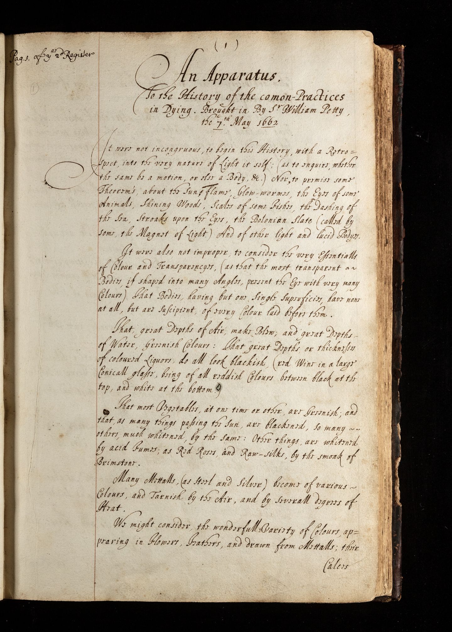 'An Apparatus To the History of the comon Practices in Dying brought in ...